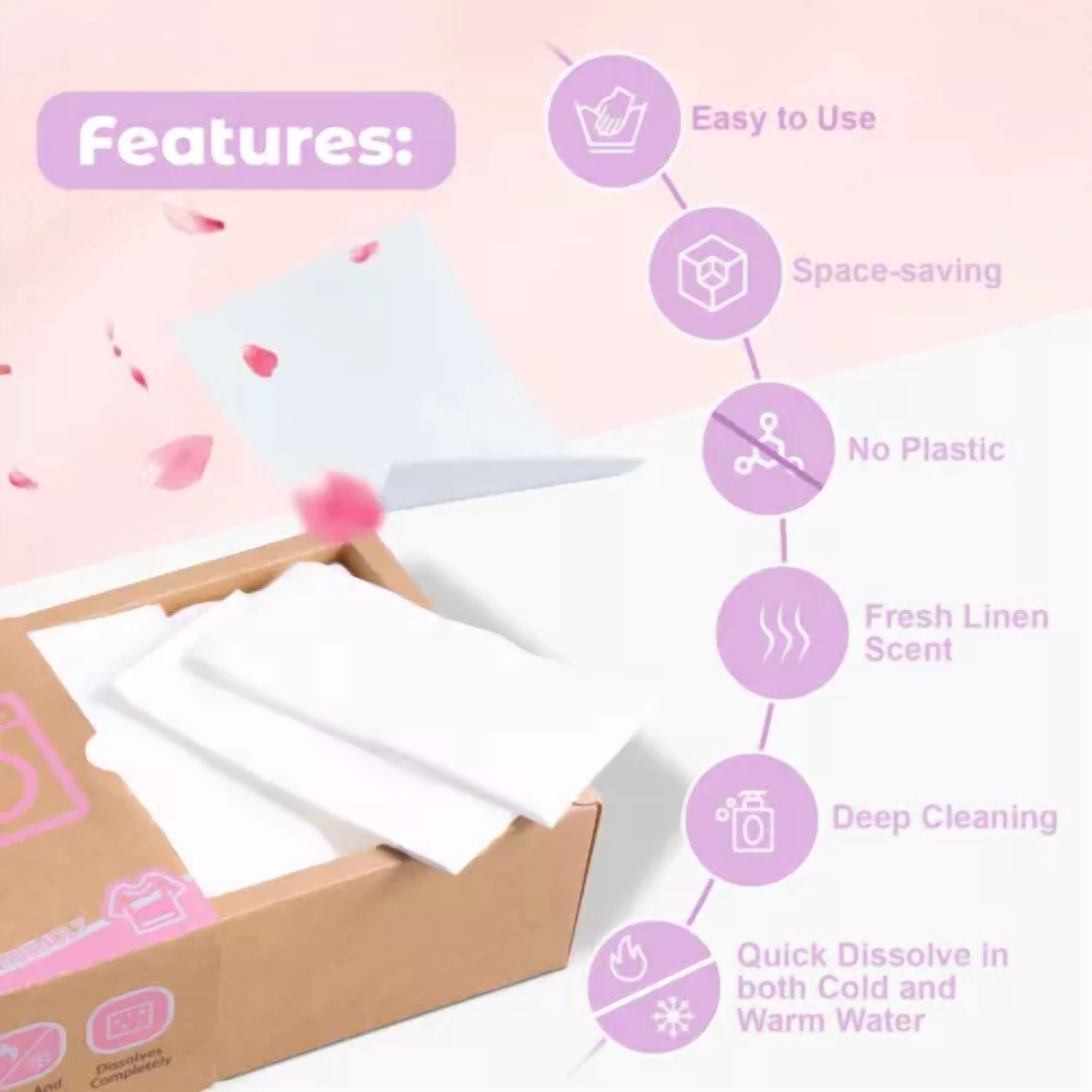 STARLIGHT- Travel Laundry Detergent Sheets 300 Loads Washing Detergent ...