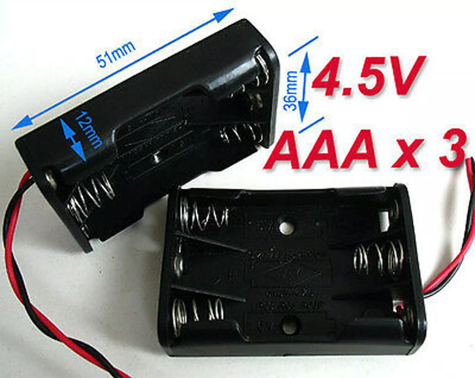 STARLIGHT- Us Stock 10Pcs Battery Holder Box Case W/Wire 3 X Aa 4.5V ...