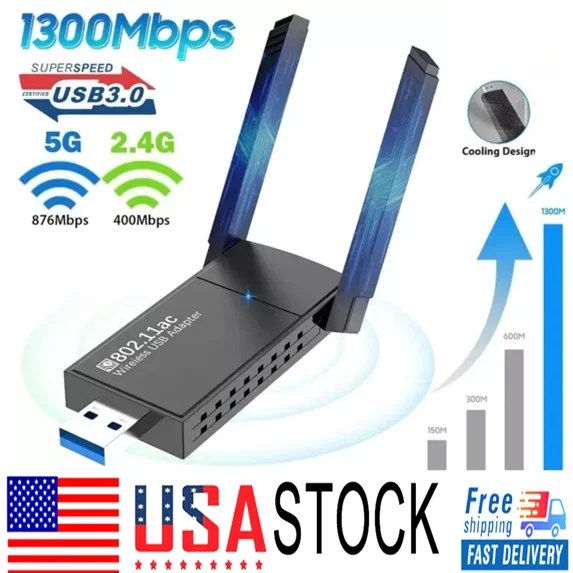 STARLIGHT- Usb 3.0 Wireless Wifi Adapter 1300Mbps Long Range Dongle ...