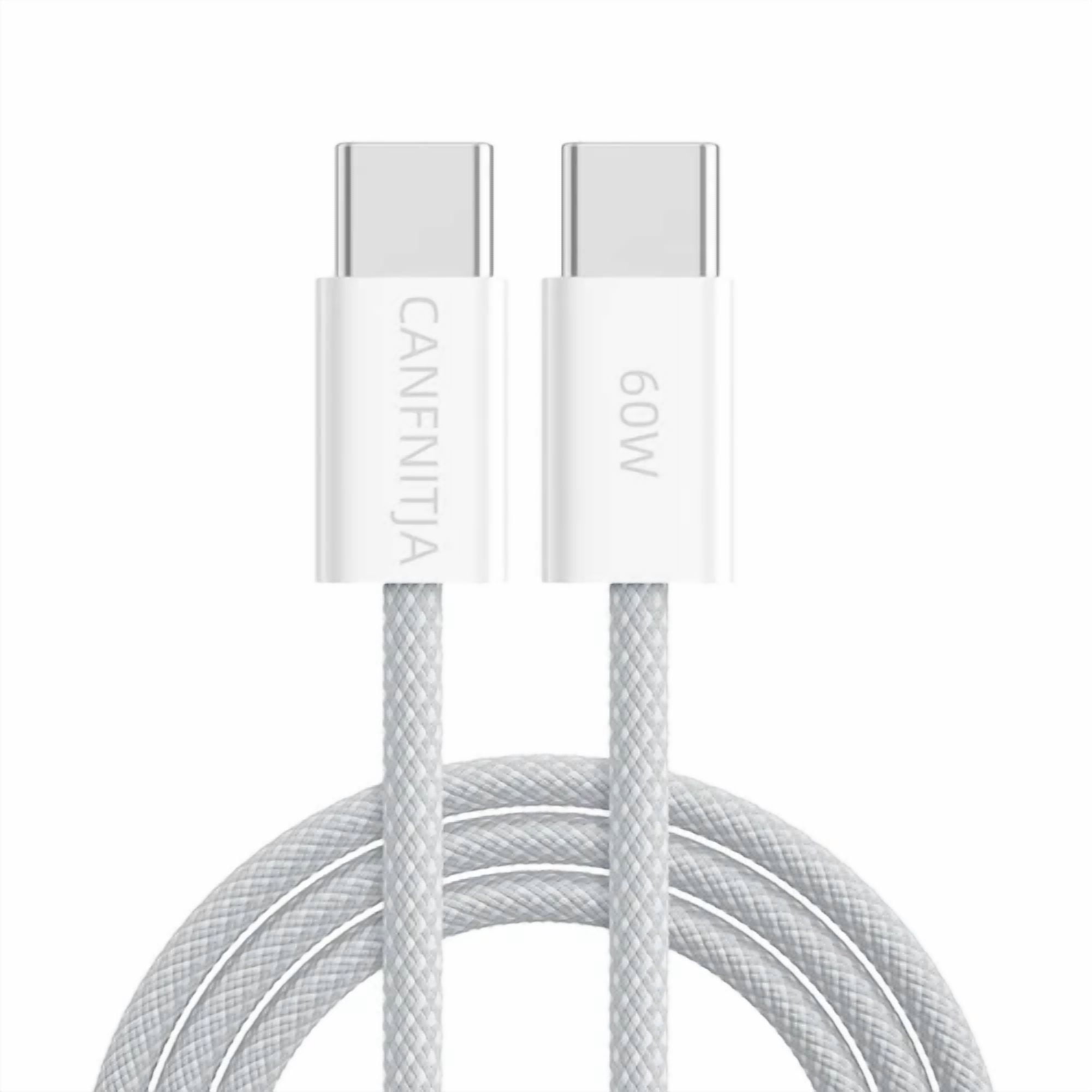 STARLIGHT- Usb C To C Nylon Braided Cable, 60W (3A) 480Mbps Transfer ...