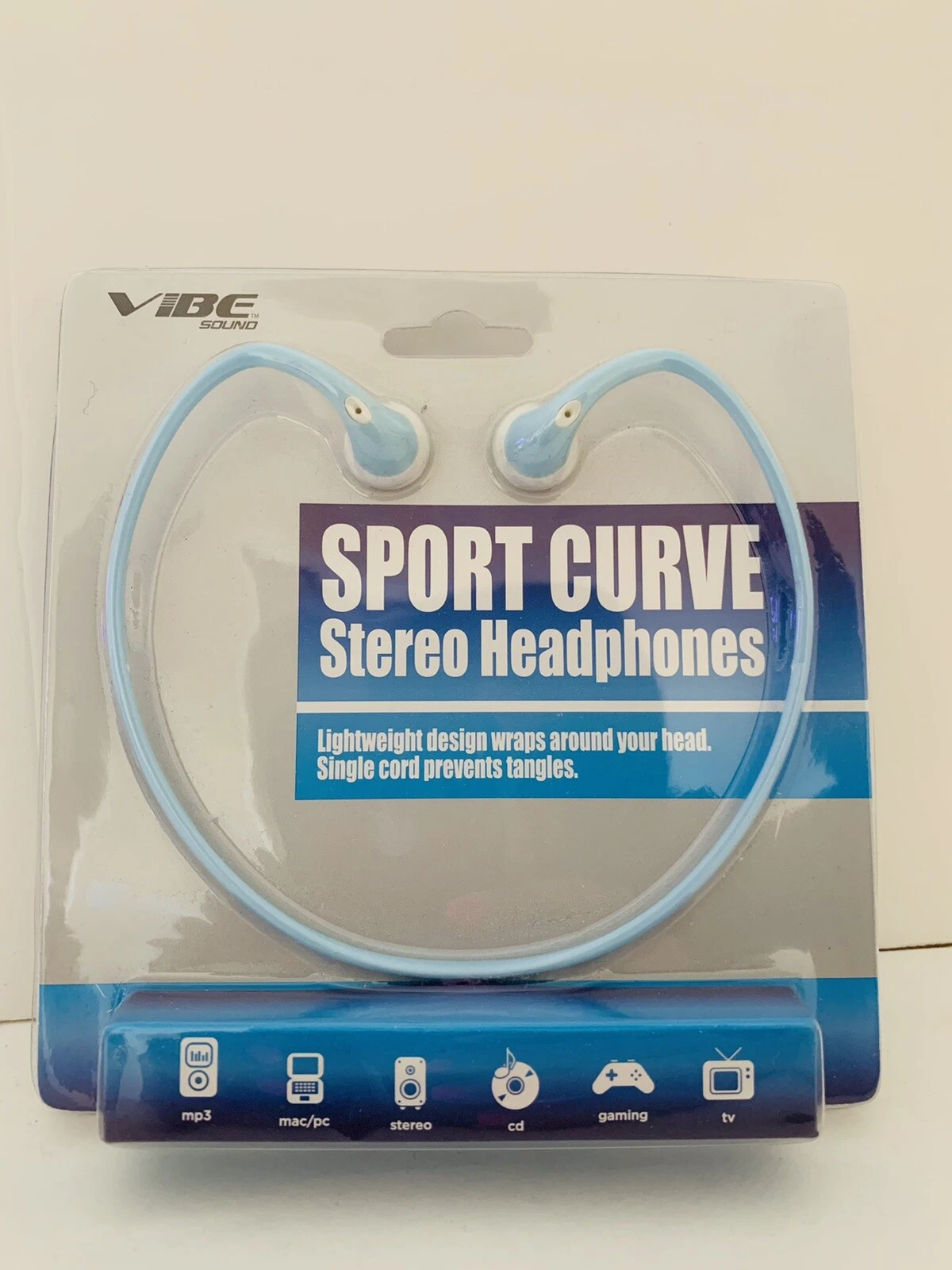 STARLIGHT- Vibe Sound Sport Curve Stereo Sky Blue Headphones - Walmart.com
