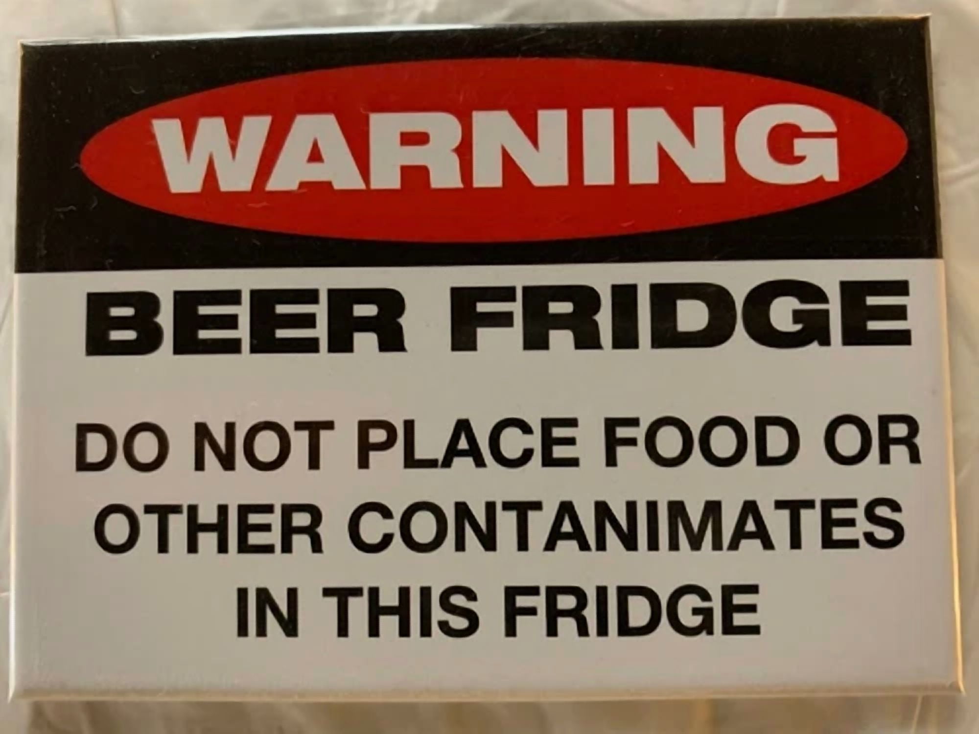 STARLIGHT- Warning Beer Fridge Magnet Novelty Refrigerator Bar Cooler ...