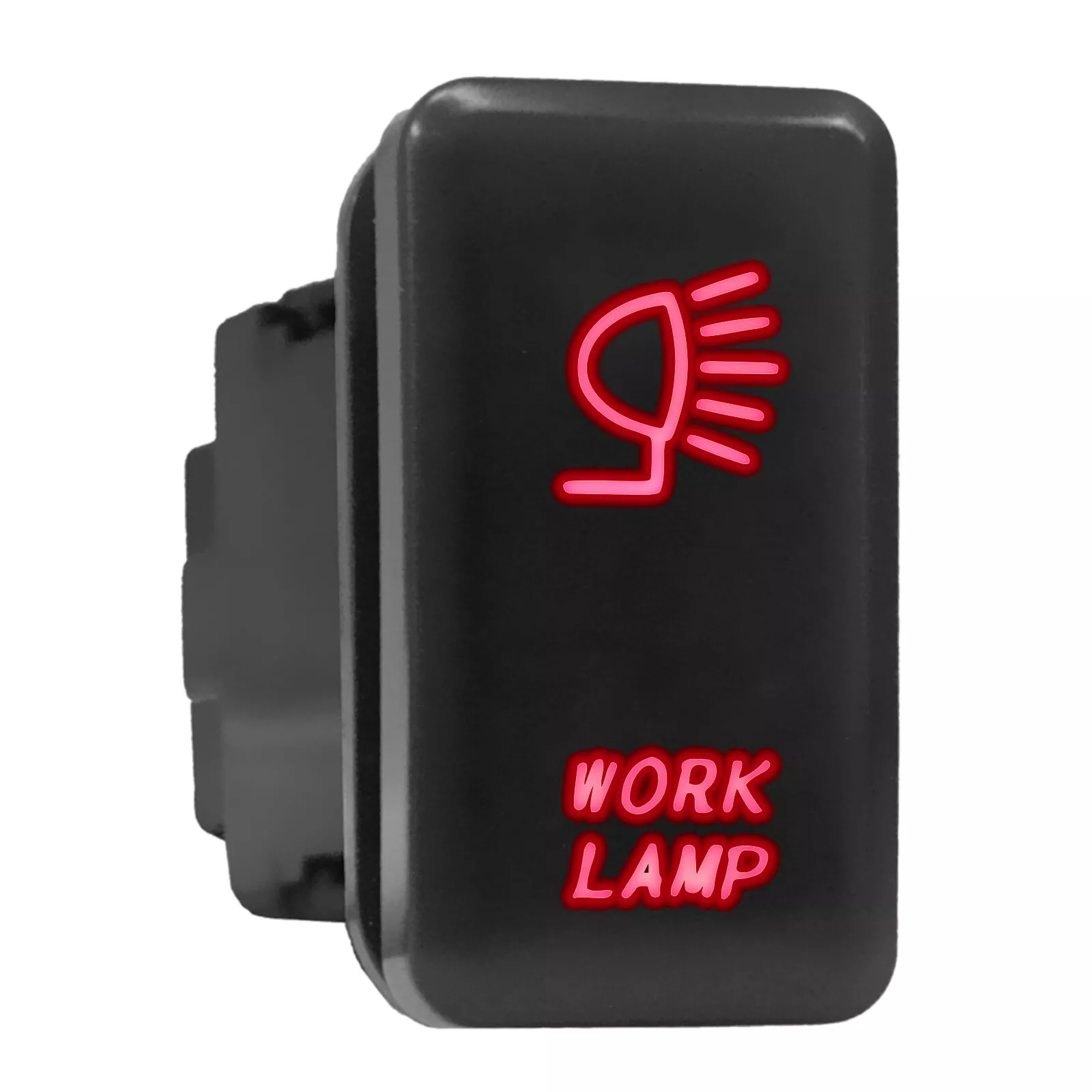 STARLIGHT- Work Lamp Right Red Backlit Tall Push Button 1.54"X 0.83 ...