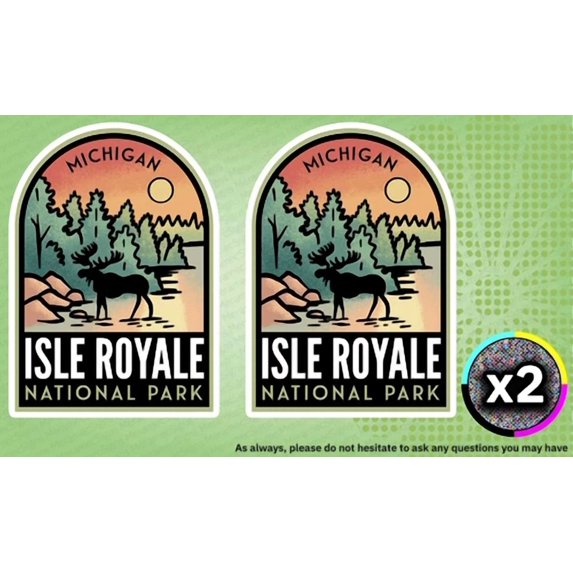 STARLIGHT- X2 Isle Royale National Park 5" Vinyl Sticker Decal Car ...