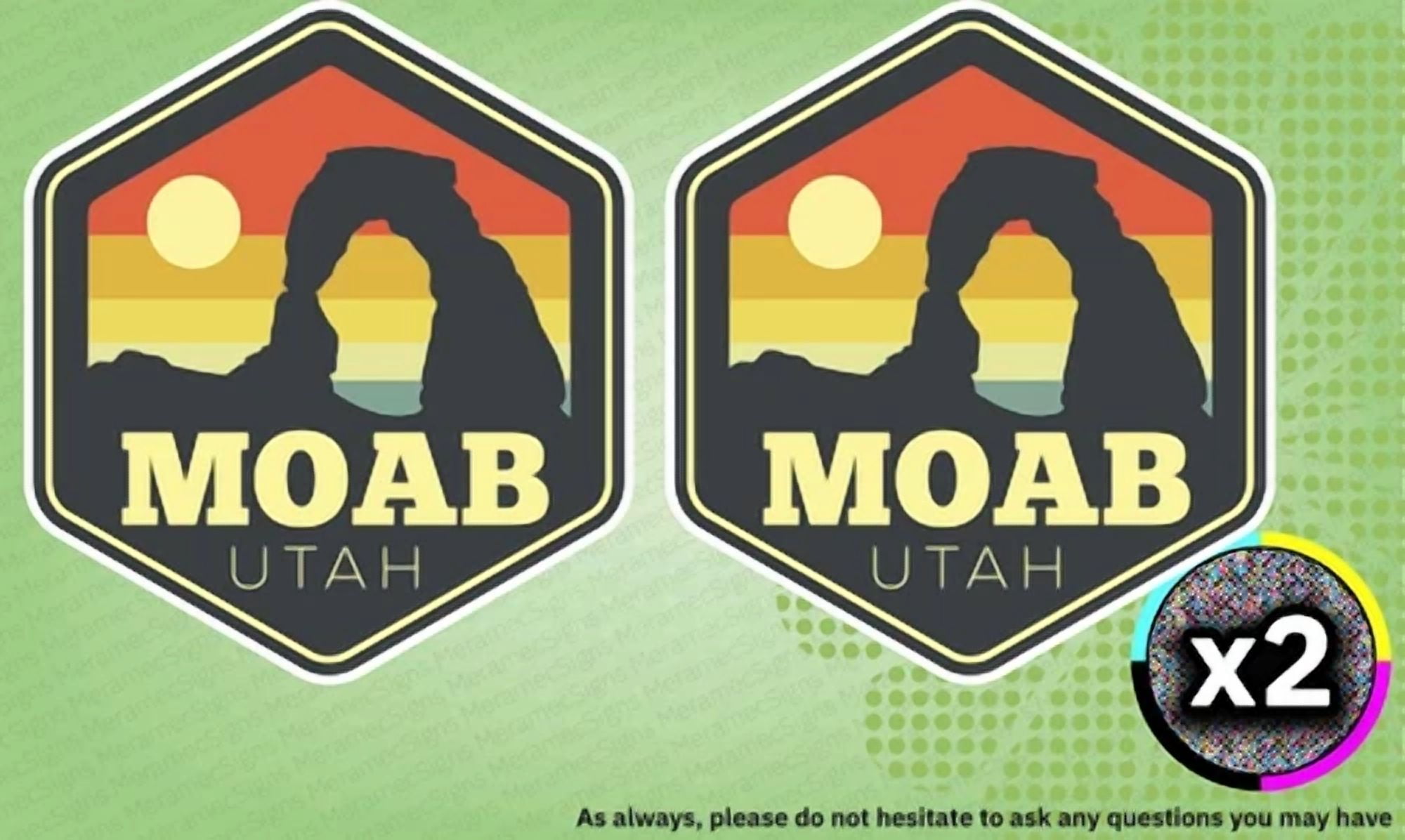 STARLIGHT- X2 Moab Utah 4" Vinyl Sticker Decal Car Window Laptop Custom ...