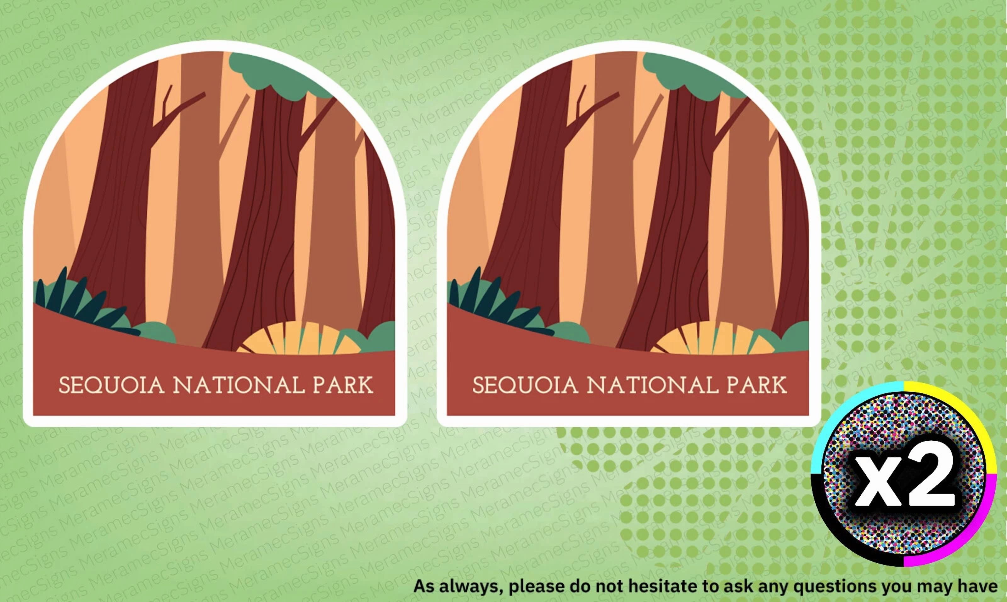 STARLIGHT- X2 Sequoia National Park 4" Vinyl Sticker Decal Car Window ...