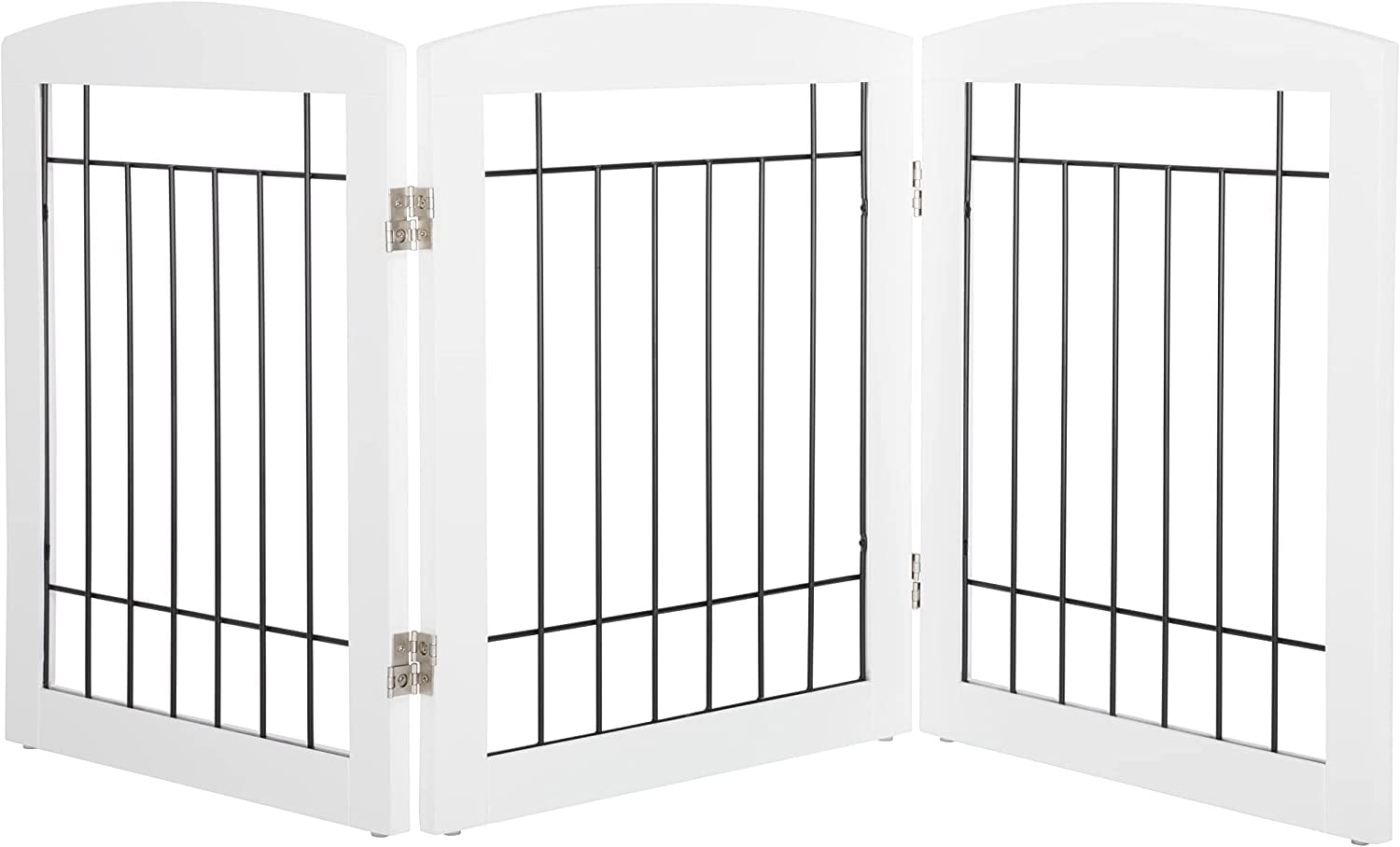 STAROUS White Foldable Pet Gate,Secure Indoor Barrier, Ideal for ...