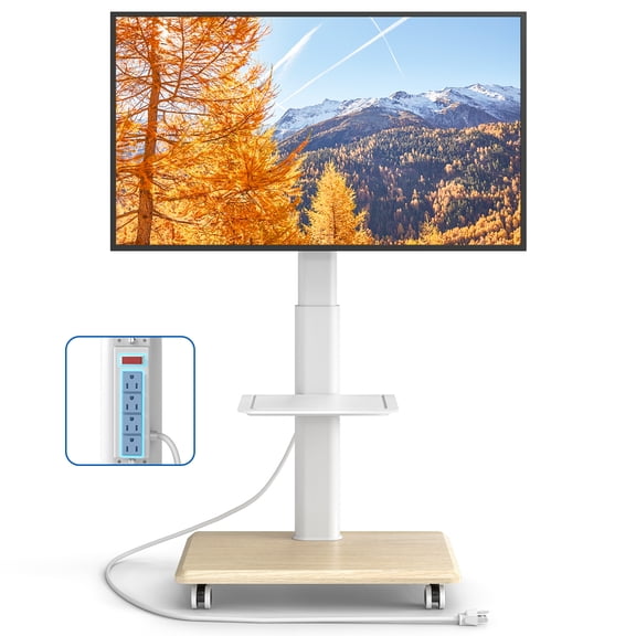 Heavy Duty Rolling TV Stand for 50-92 Inch Large TVs up to 200 lbs ...