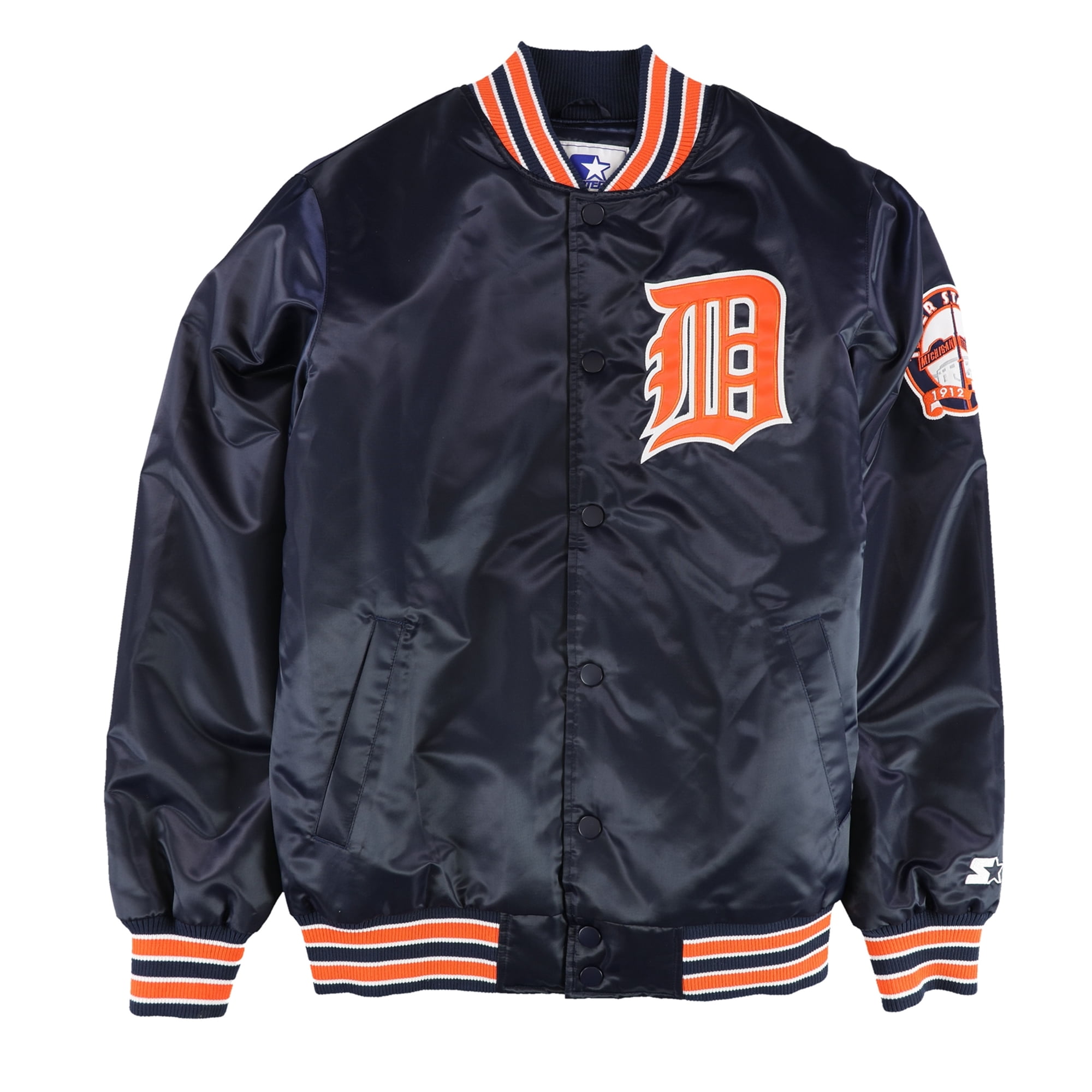 STARTER Mens Michigan Varsity Jacket, Blue, Large - Walmart.com