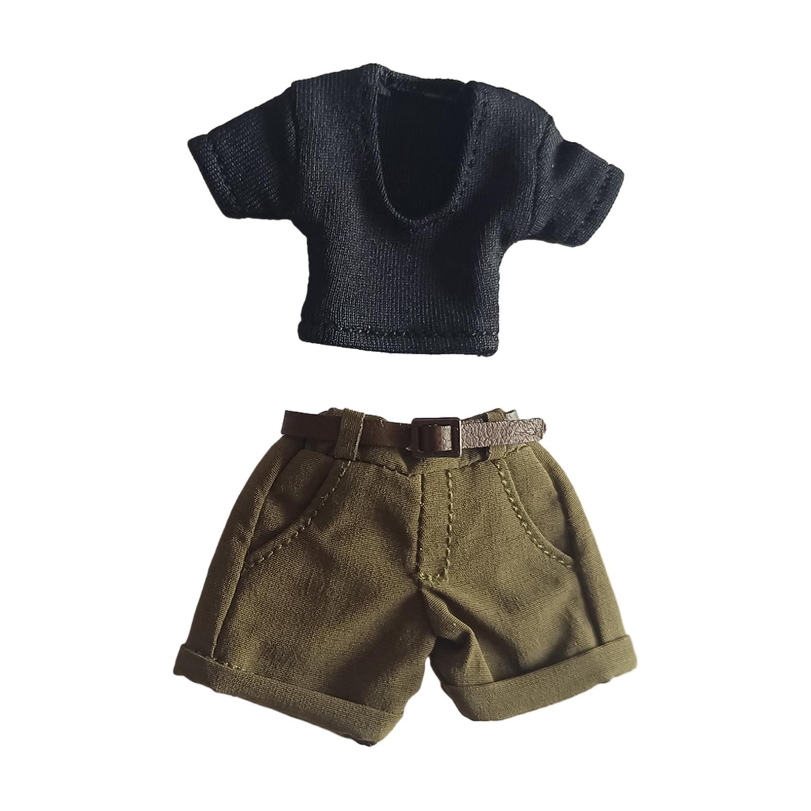 STARTIST 1/12 Female Figure Clothing, T Shirt Shorts Set with Belt ...