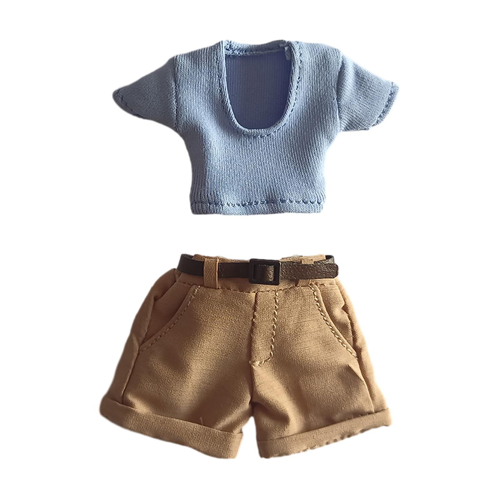 STARTIST 1/12 Female Figure Clothing, T Shirt Shorts Set with Belt ...