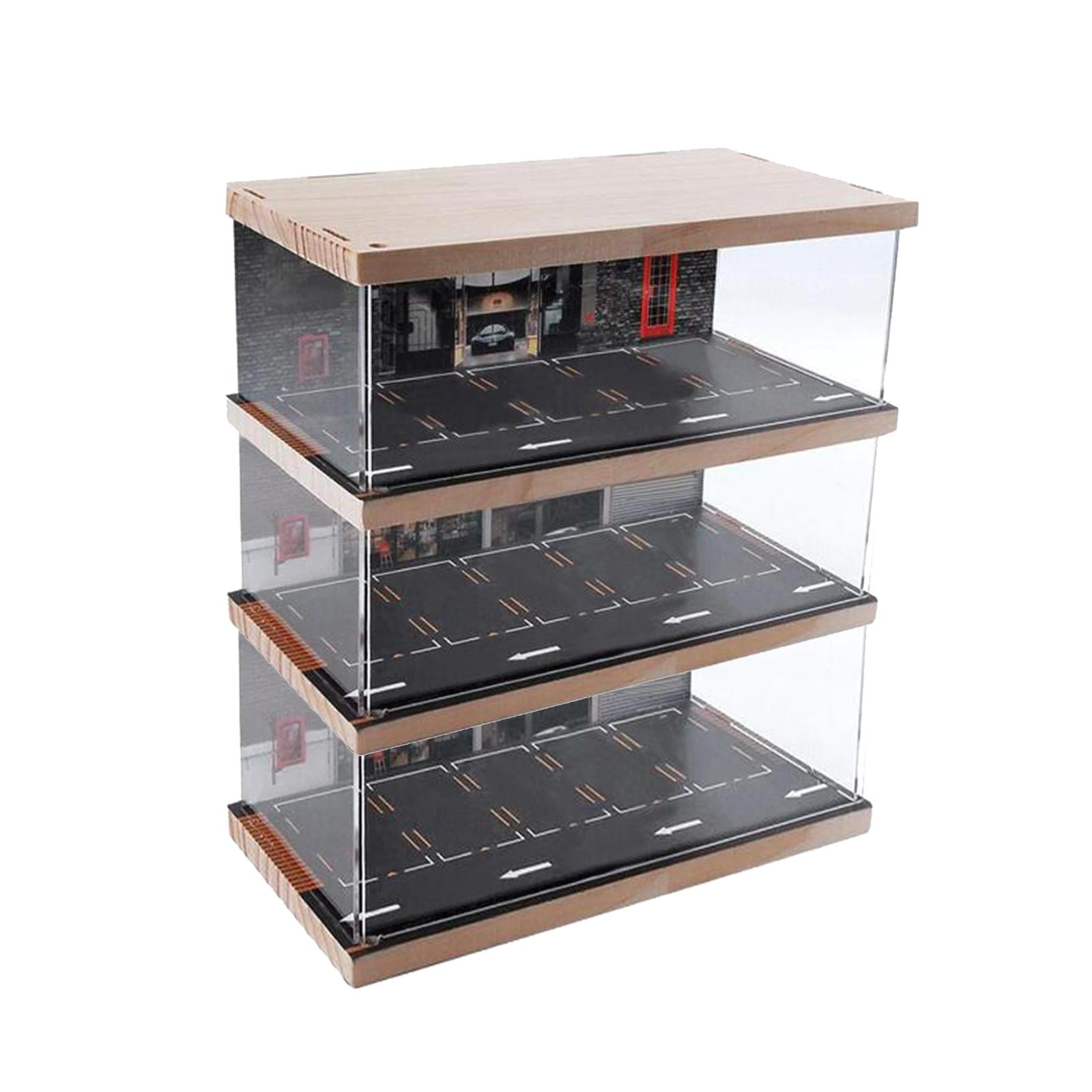 STARTIST 1/64 Car Display Case, Acrylic Showcase Parking Lot Model ...