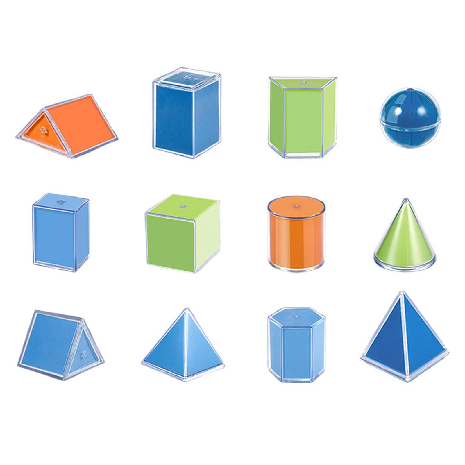 STARTIST 12 Pieces 3D Geometric Solids Folding Geometric Shapes Math ...