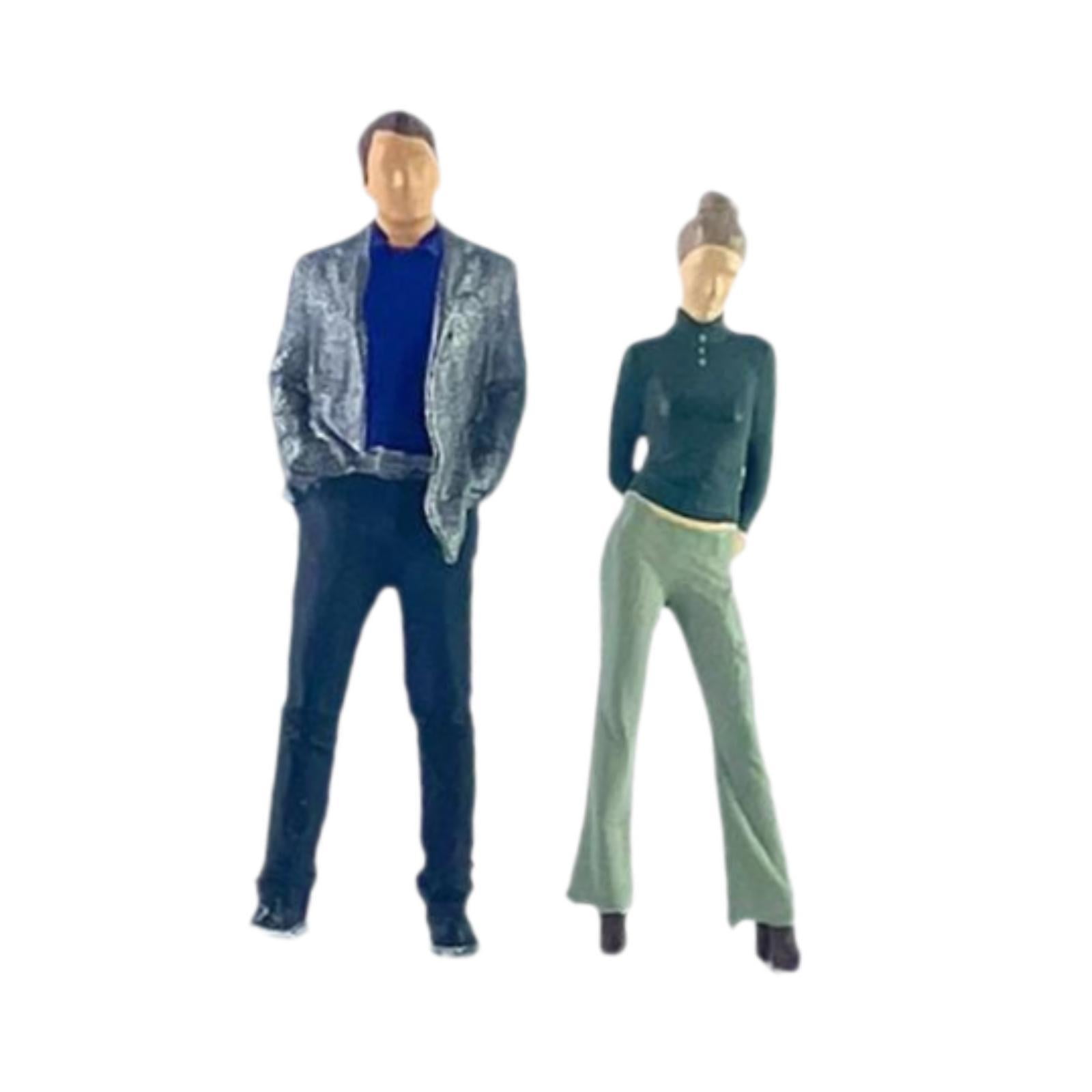 STARTIST 2 Pieces 1/64 Miniature Figures Set,Layout Decoration Prop Ups ...