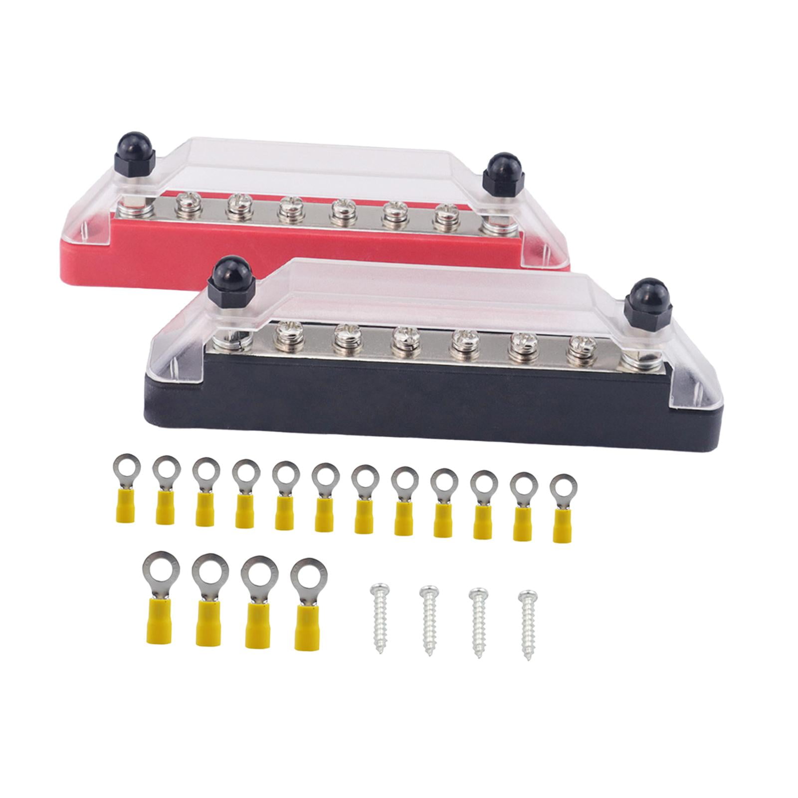 STARTIST 2 Pieces Power Distribution Block Bus Bar Terminal Block Easy ...
