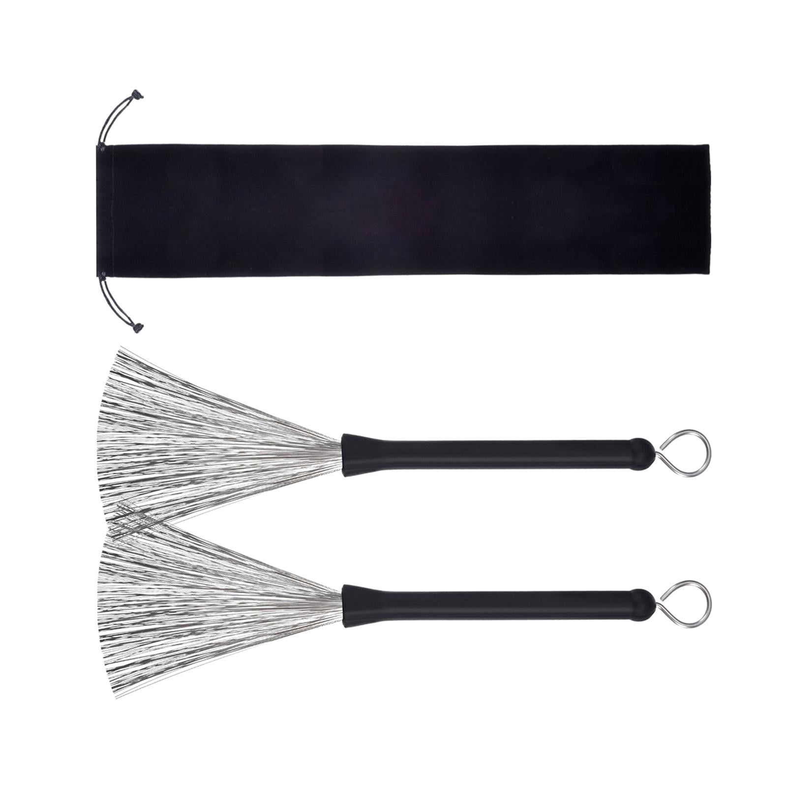 STARTIST 2 Pieces Retractable Drum Wire Brushes Drum Brushes ...