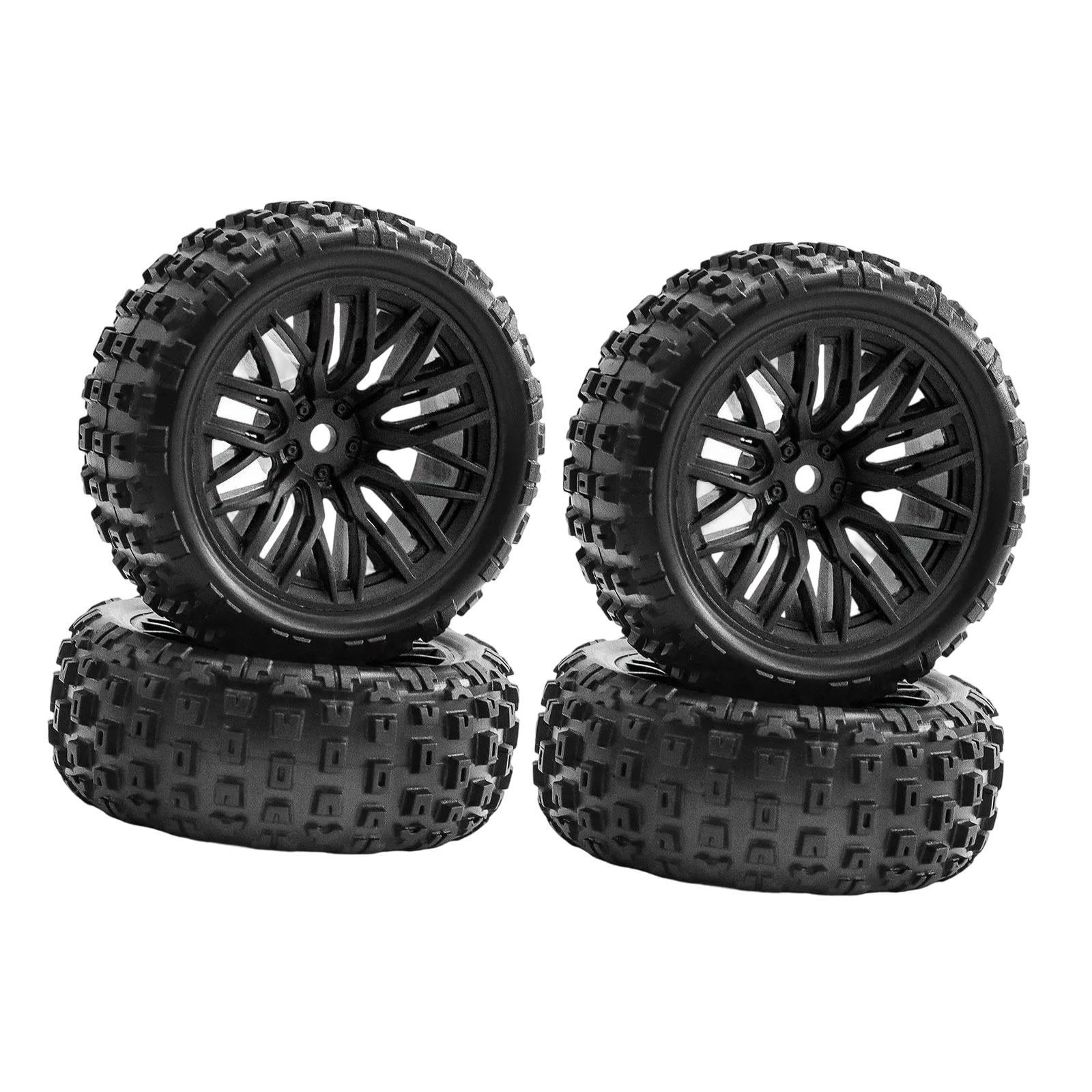 STARTIST 4 Pieces 1:18 RC Wheels and Tires, Rubber Tires Set, DIY ...