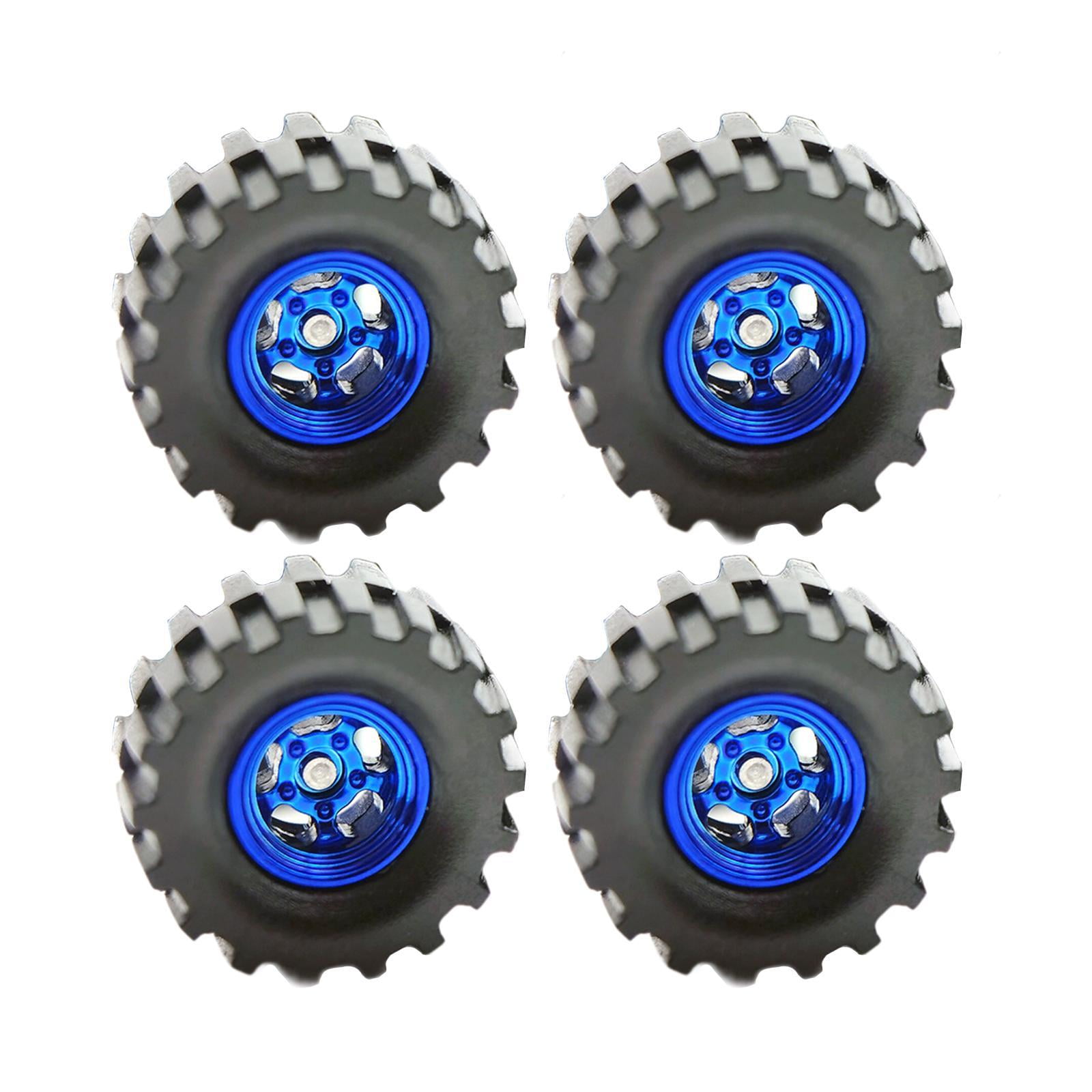 STARTIST 4 Pieces 1/64 Model Car Wheels Rubber Tires Rubber Tires ...