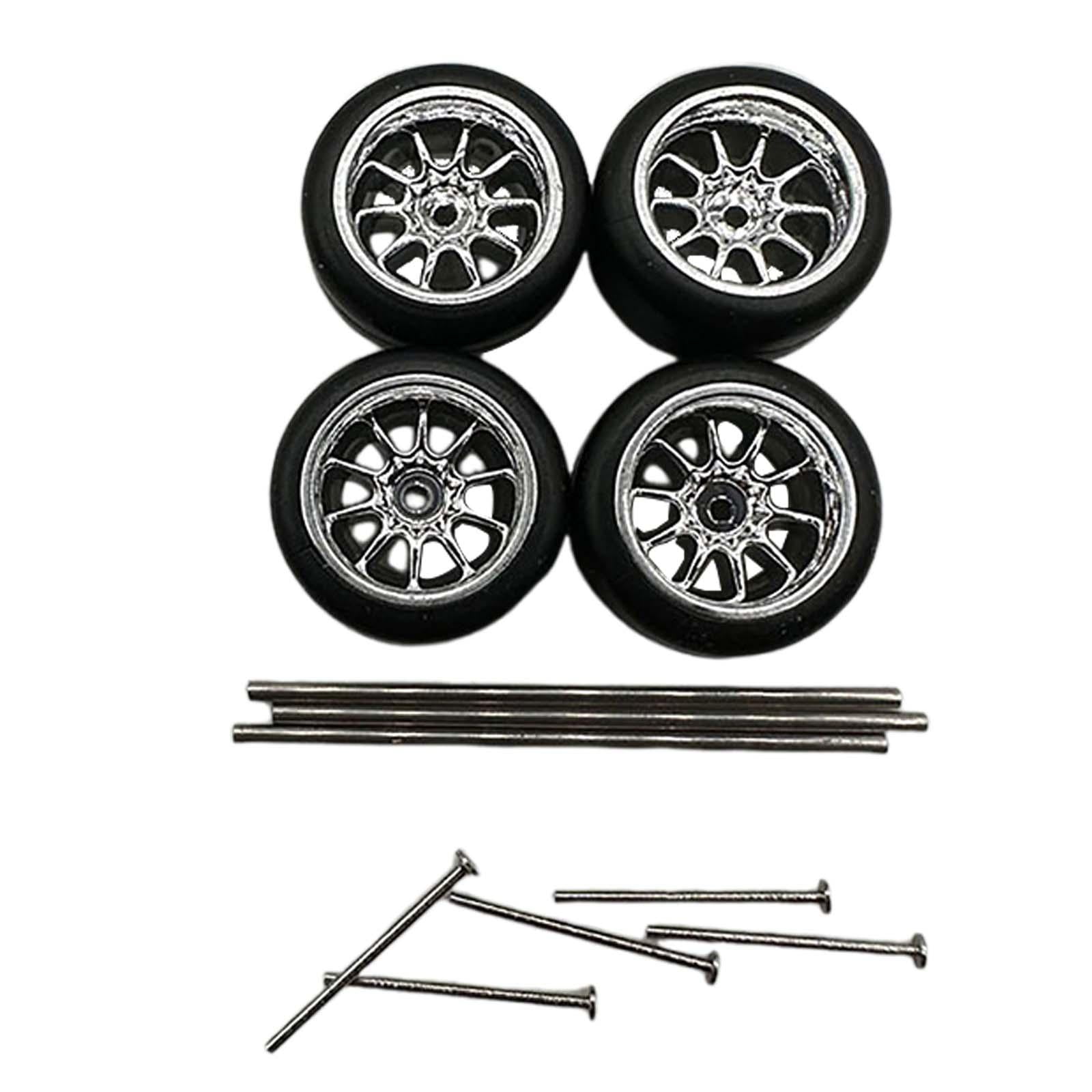 STARTIST 4 Pieces RC Car Wheels and Tires RC Alloy Car Accessories ...