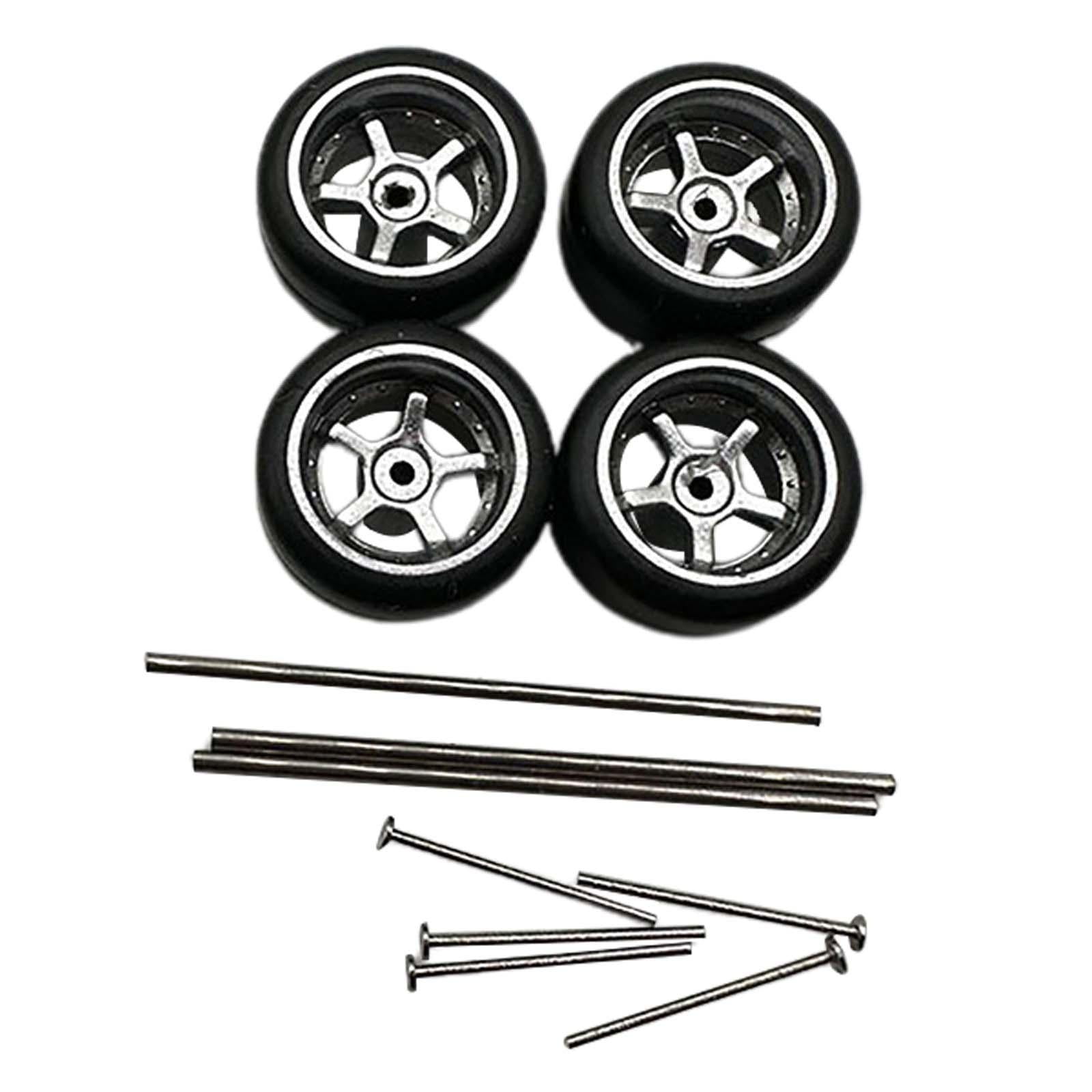 STARTIST 4 Pieces RC Car Wheels and Tires RC Alloy Car Accessories ...