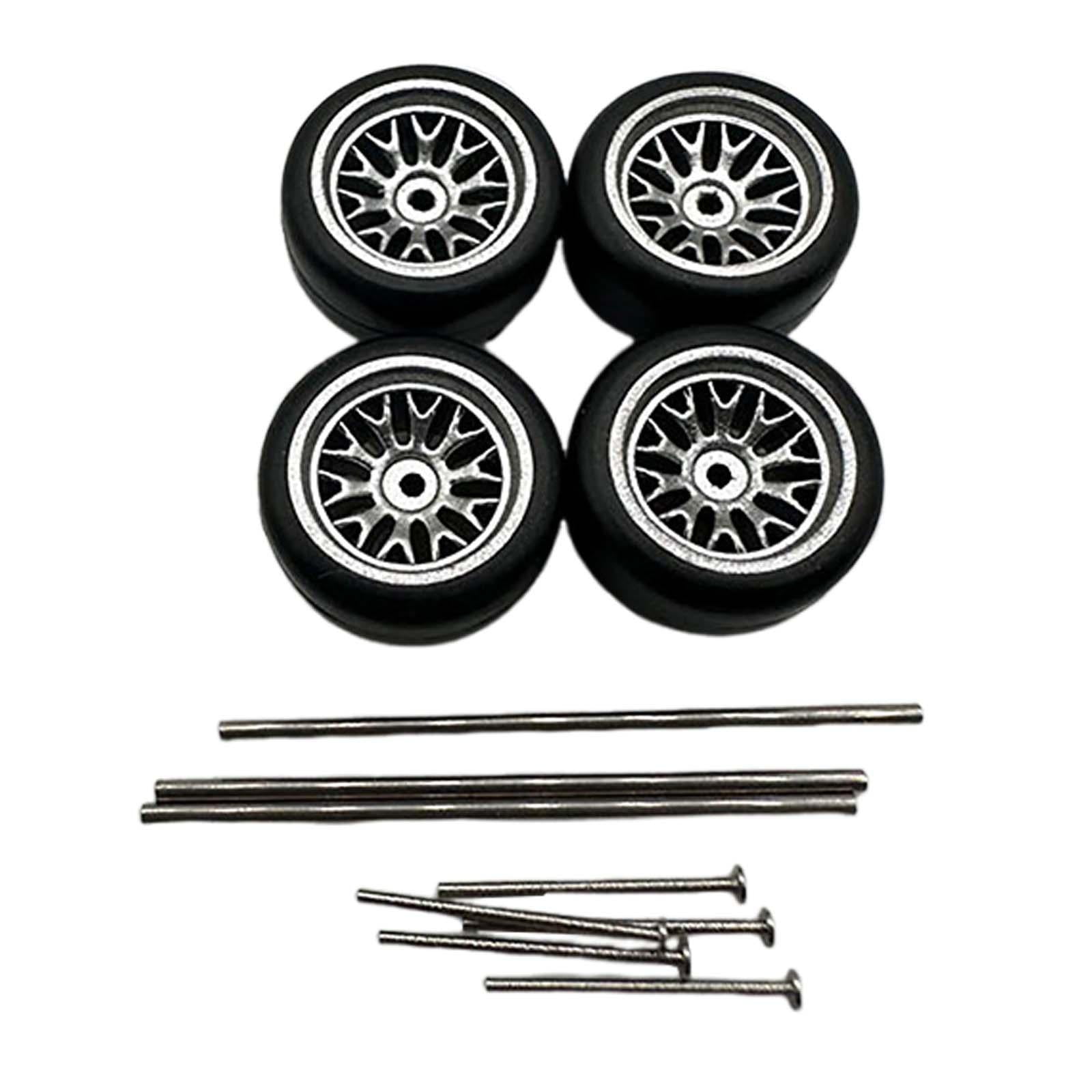STARTIST 4 Pieces RC Car Wheels and Tires RC Alloy Car Accessories ...