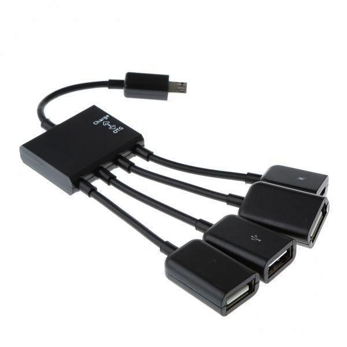 STARTIST 5x4 in 1 Micro USB Hub Male to Female Three USB 2.0 Host OTG ...