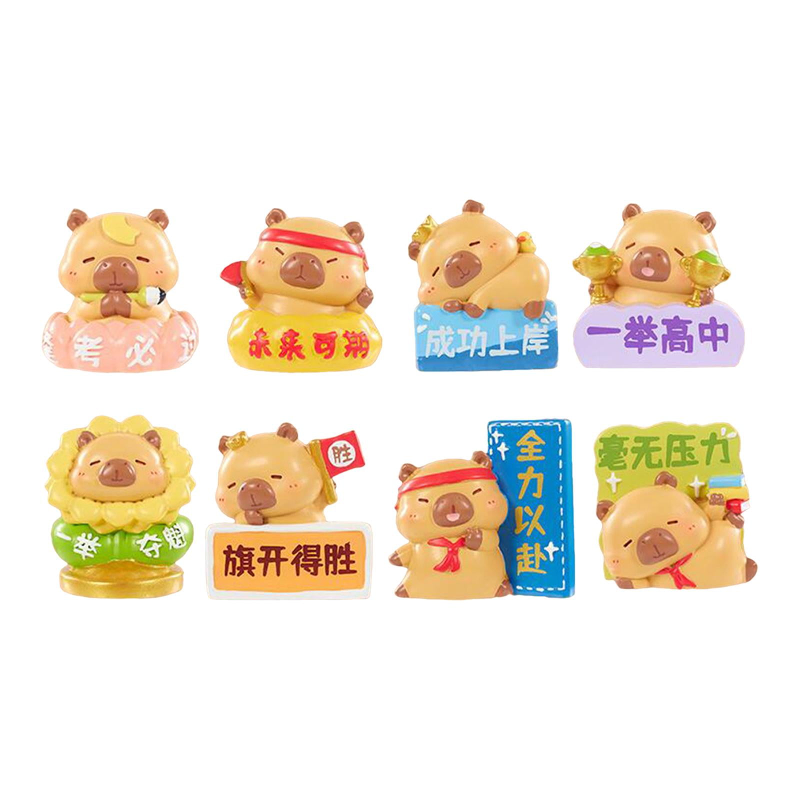 STARTIST 8 Pieces Capybara Figures Creative Mini Figure Dolls for Boys ...