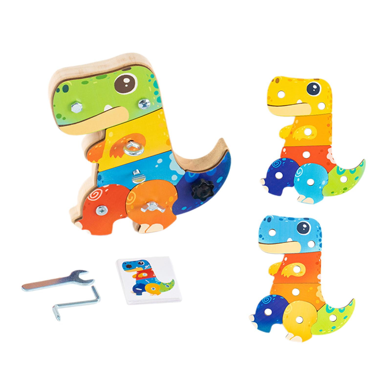 STARTIST Dinosaur Screwdriver Board Set Wooden Screw Driver Toy Sensory Stem Activity Games Nuts ...