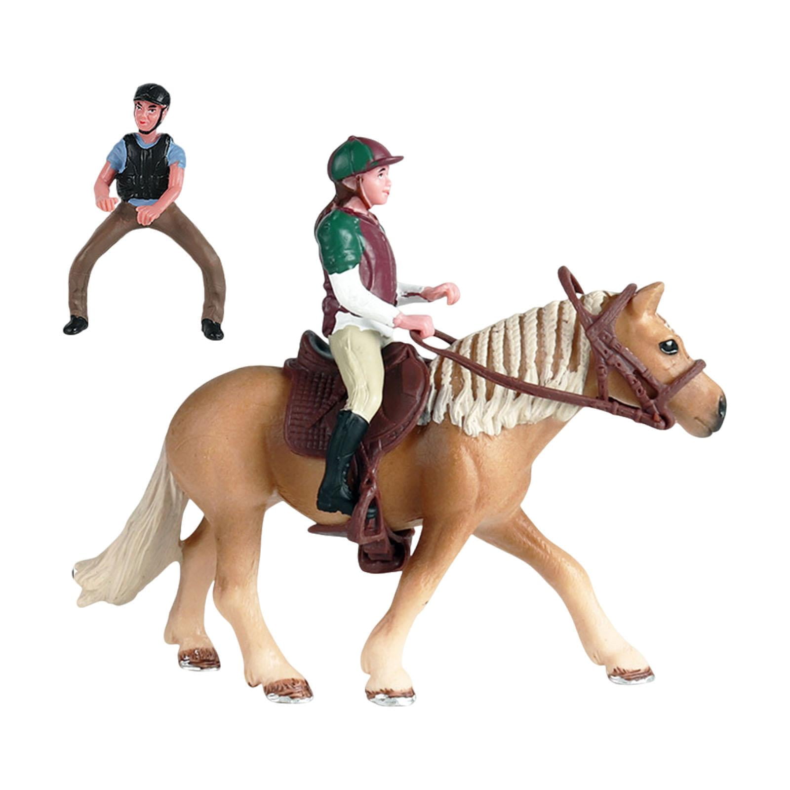 STARTIST Horse Action Figure Horse Model with Saddle PVC Playset ...