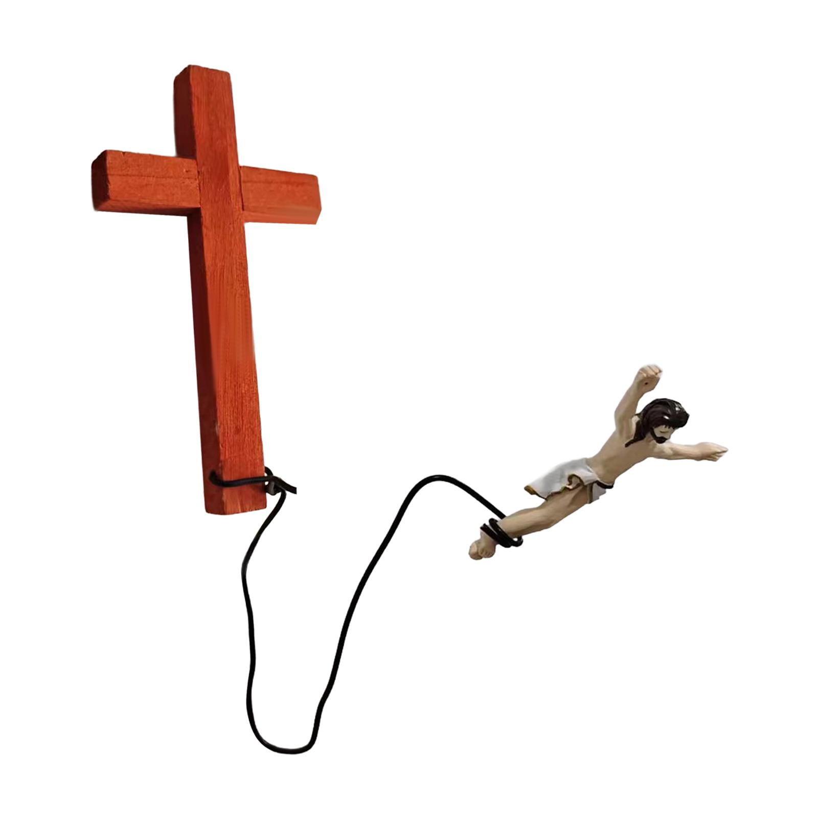 STARTIST Jesus Crucifix Wall Cross, Wood Cross Decoration, Wood Jesus ...
