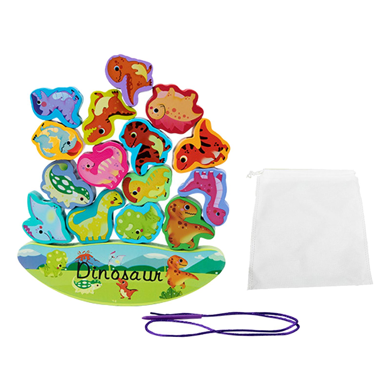 STARTIST Lacing Beads Threading Wooden Balance Block Stacking Toys Fine ...