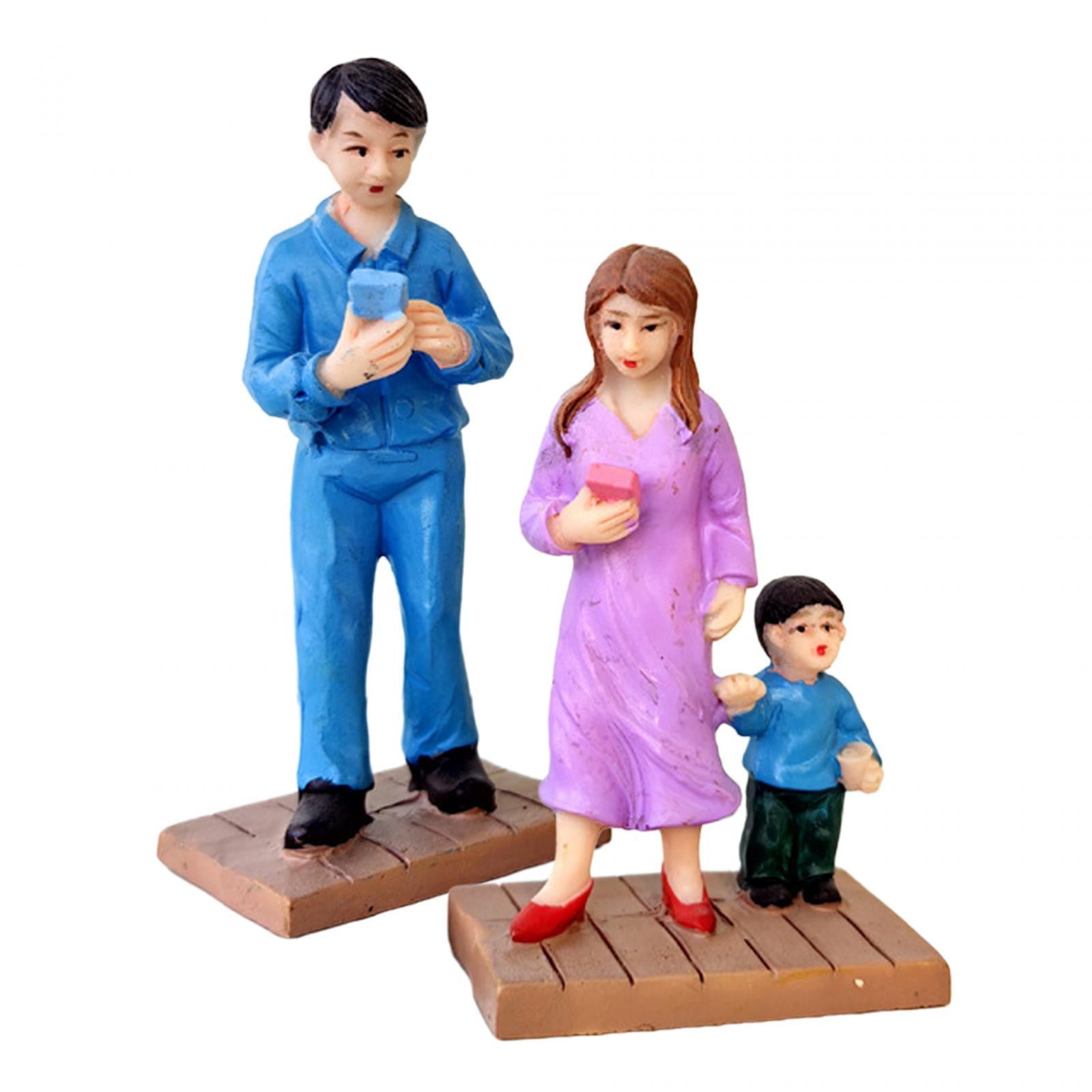 STARTIST Miniature Family Figures Diorama Action Figurines Collection ...