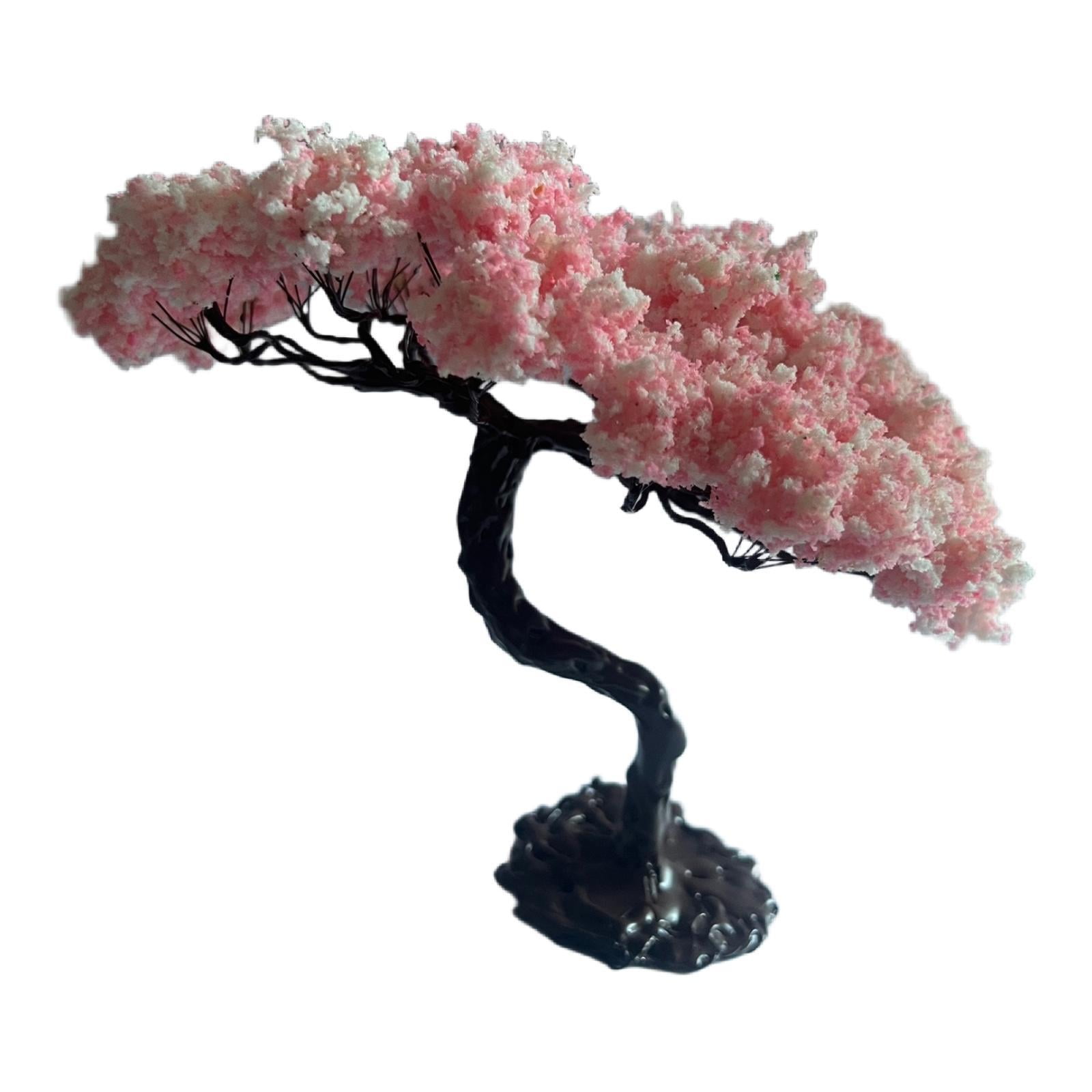 STARTIST Miniature Flower Tree Model Mini Cherry Blossom Tree Simulated ...