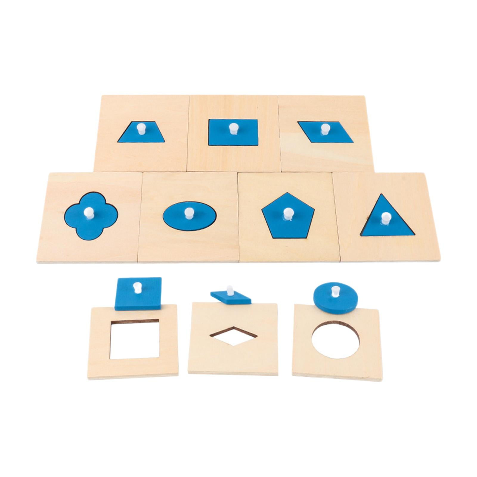 STARTIST Montessori Toy Wooden Geometry Puzzle Geometric Shape Board ...