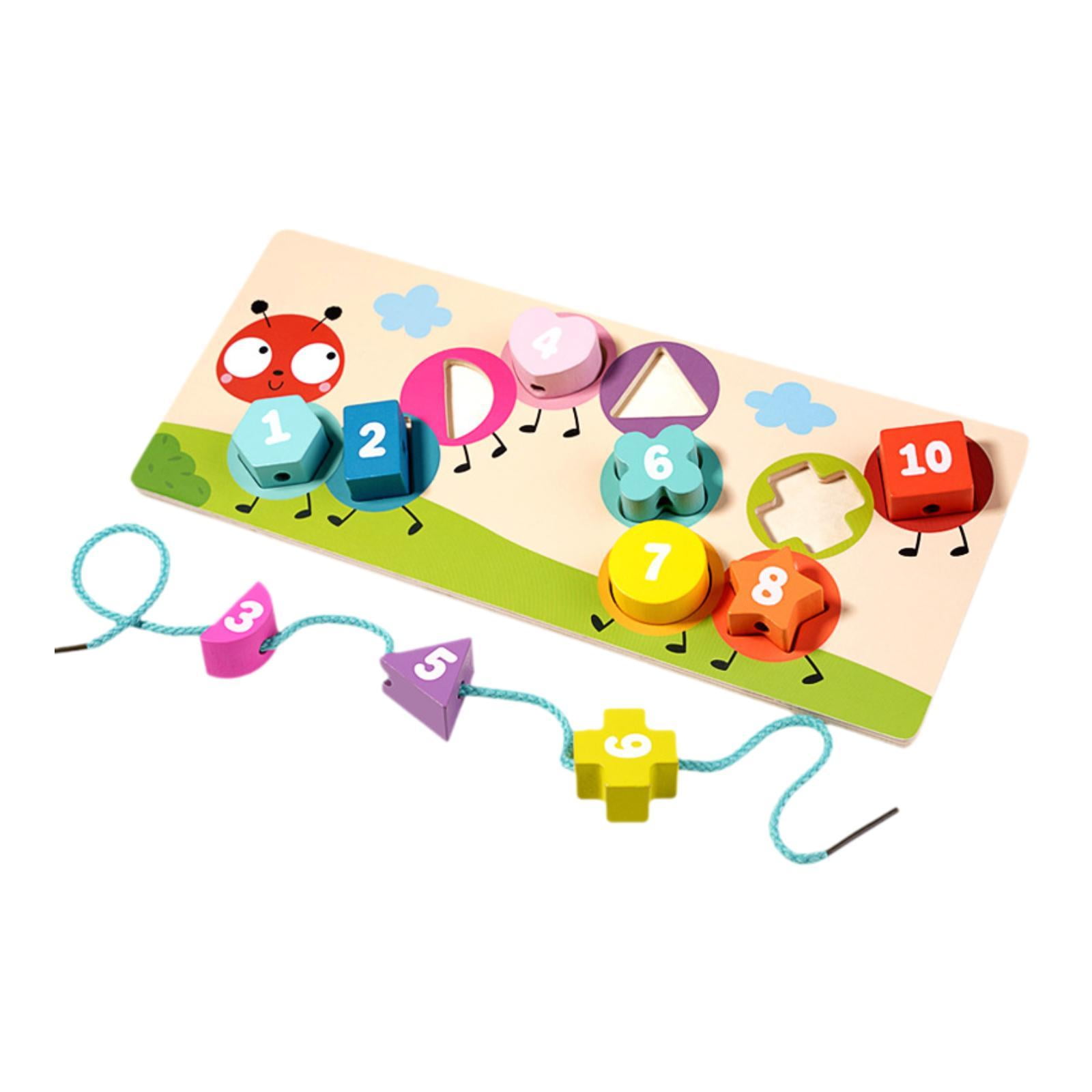 STARTIST Stringing Toy Wooden Lacing Toy Gift Education Wooden Material ...