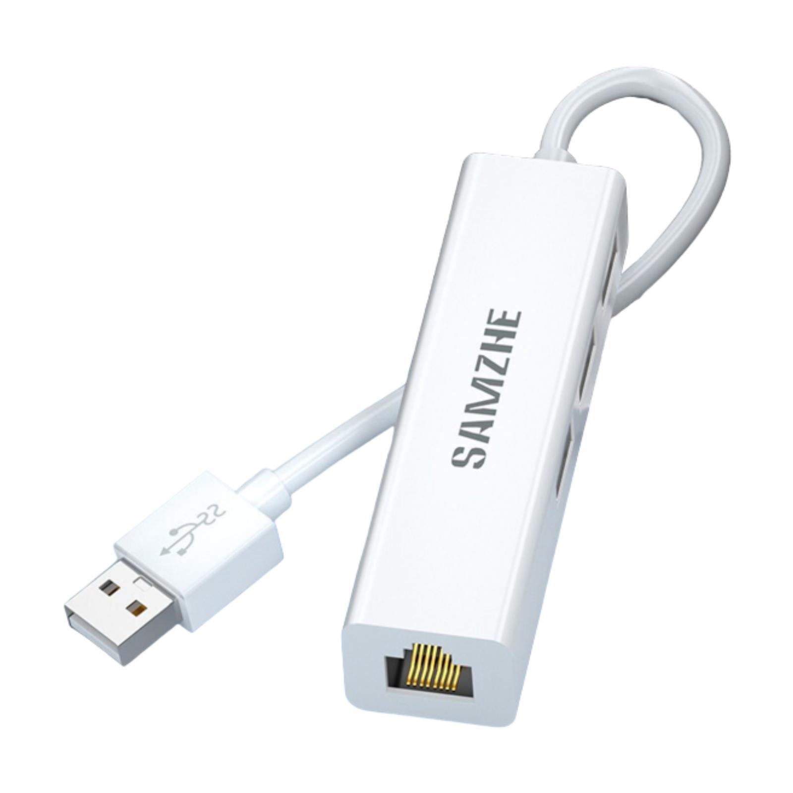 STARTIST USB 2.0 to 10/100M Gigabit Ethernet Adapter Hub Expansion Dock Plug and Play ...