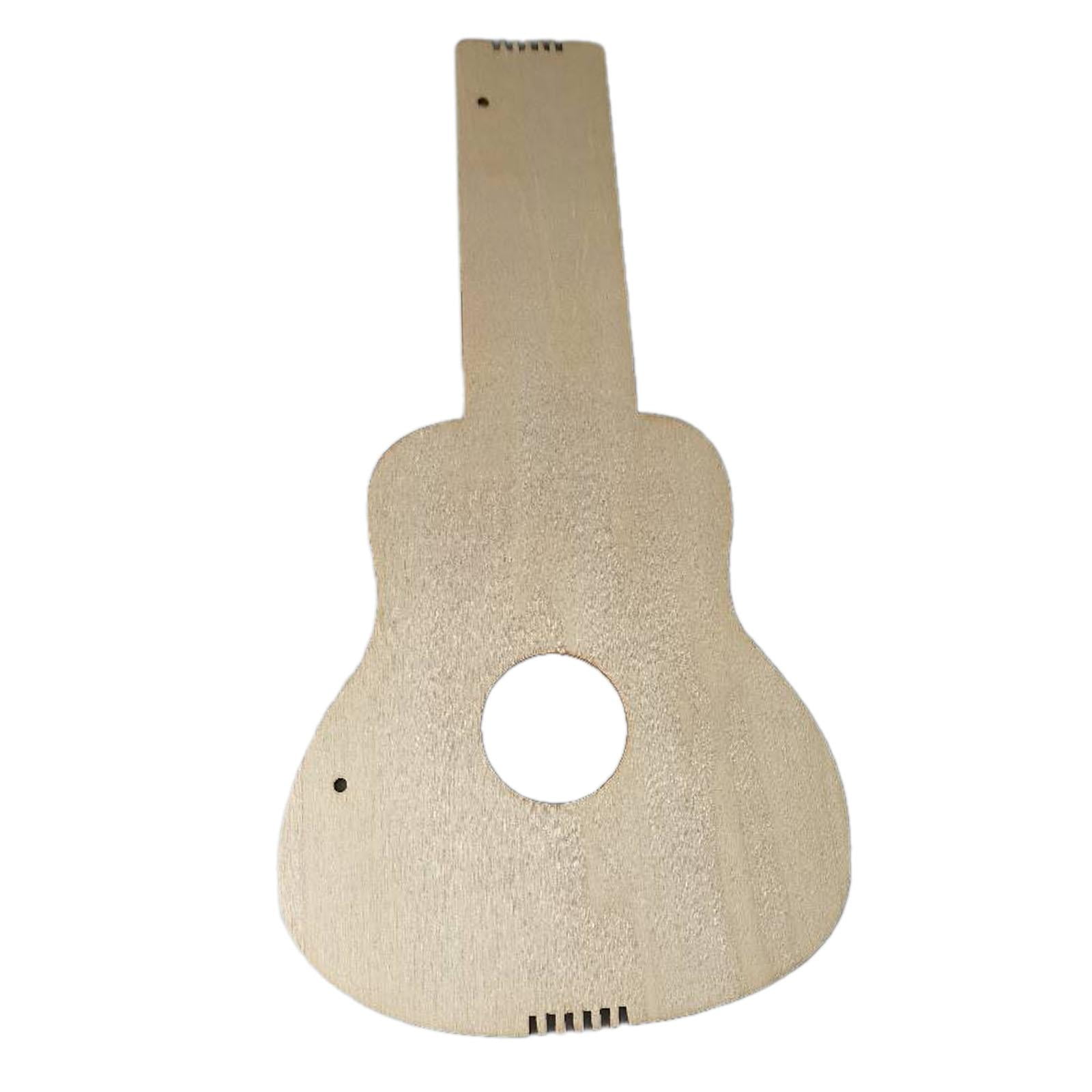 STARTIST Unfinished Guitar Toy Kids DIY Wood Guitar Cutouts Hanging ...