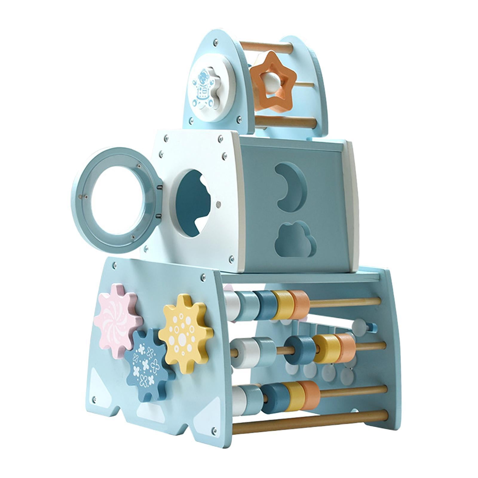 STARTIST Wooden Activity Cube Baby Space Rocket Puzzle Game,Stem ...