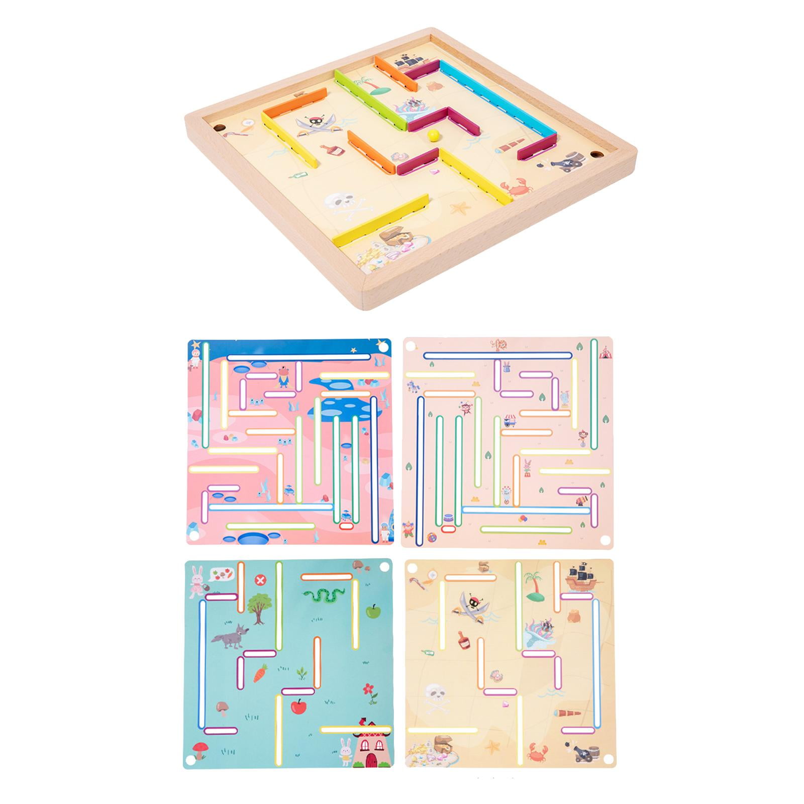 STARTIST Wooden Maze Game Activity Puzzle Labyrinth Board Game Table ...