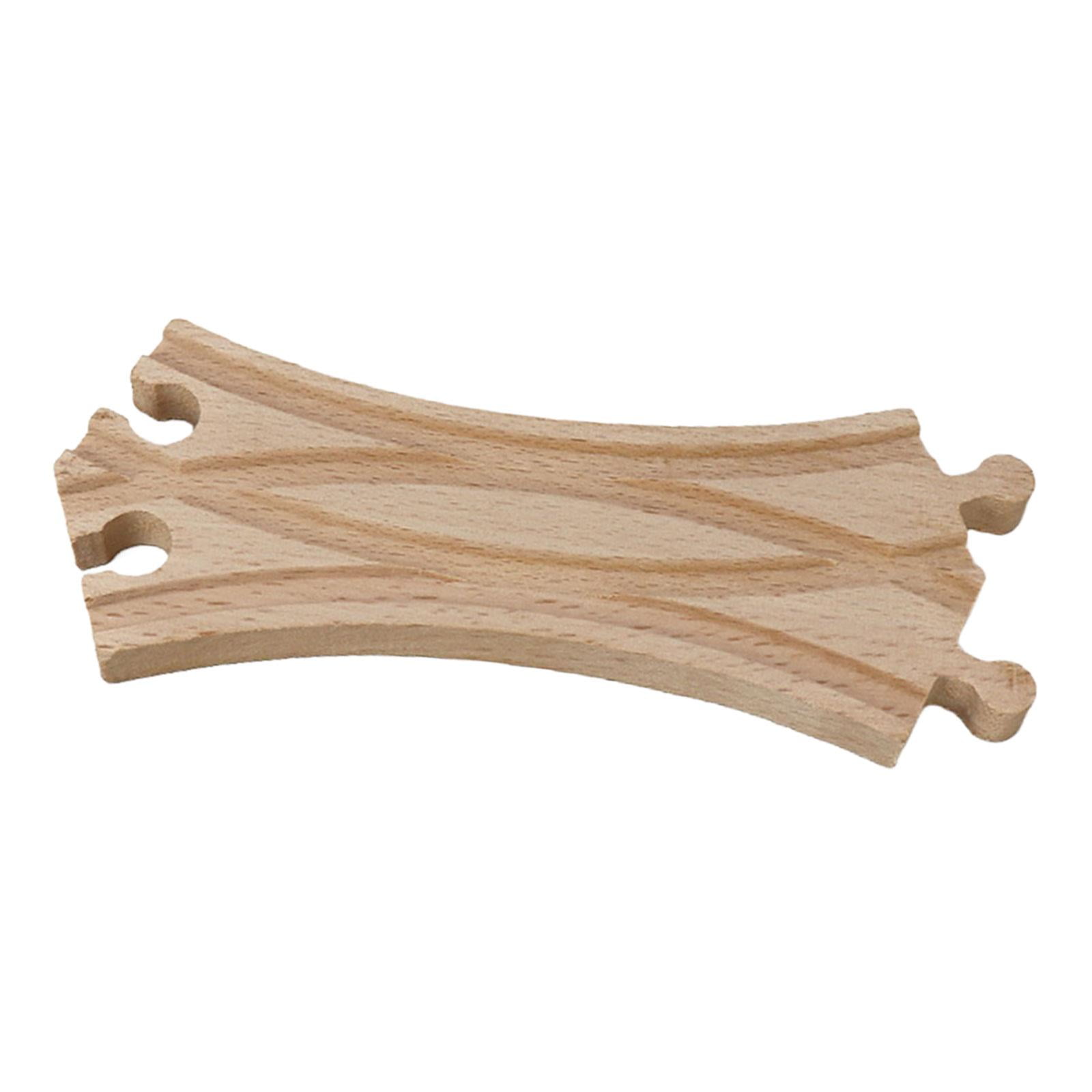 STARTIST Wooden Train Track Expansion Train Track Adapter Building ...