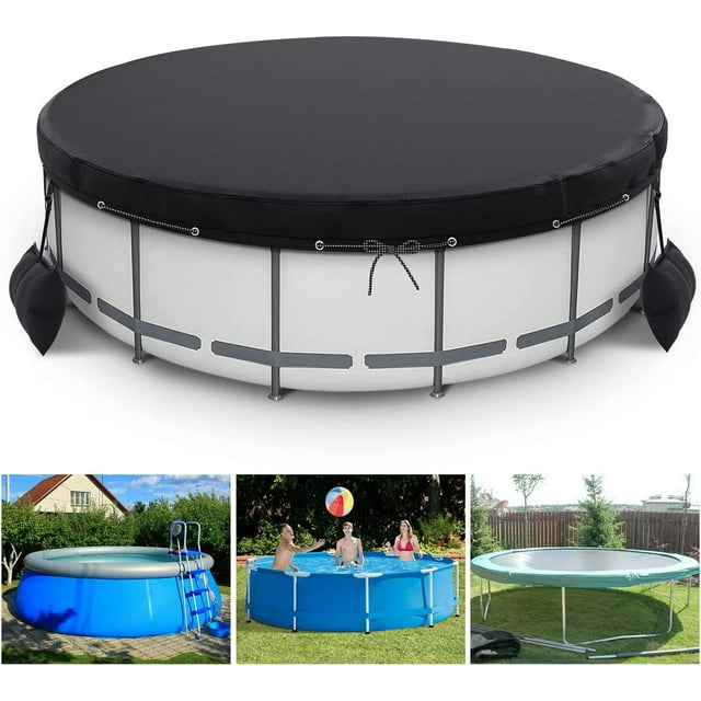 STARTWO 15ft Easy Set Swimming Circle, Durable Round Pool Cover ...