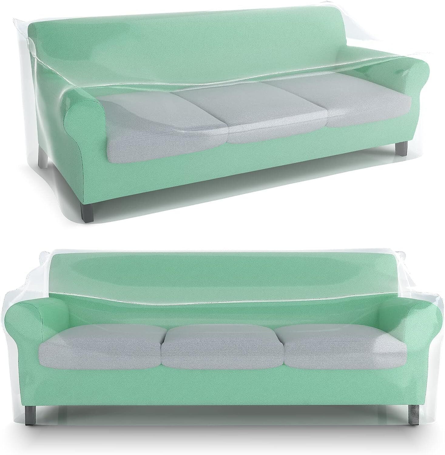 STARTWO Extra Thick Plastic Couch Cover for Moving and Storage ...