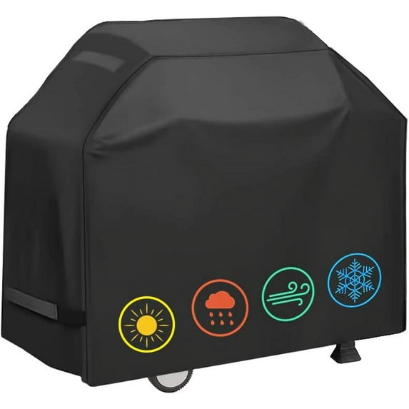 STARTWO Heavy Duty Waterproof BBQ Grill Cover 58 inch Weather Resistant Barbecue Cover for Weber ...