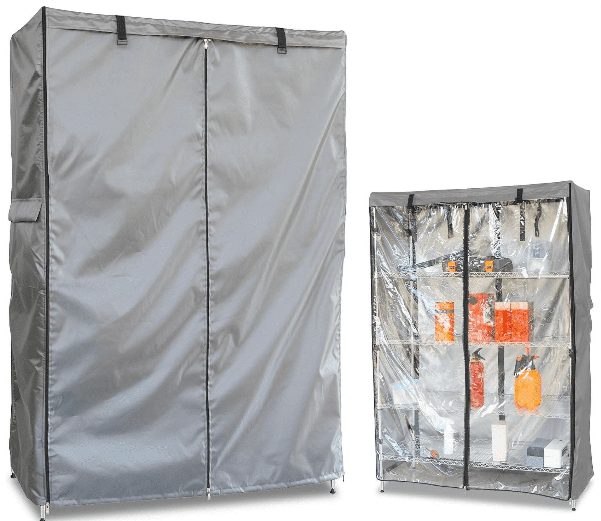 STARTWO Storage Shelf Cover Wire Rack Shelving Dust Protective, 48''L x ...