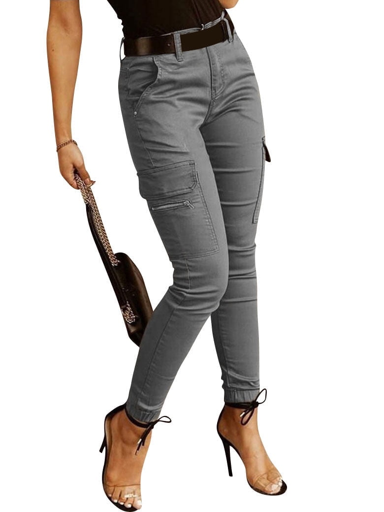 STARVNC Women's Summer Casual Low-Waisted Cotton Lightweight Fit Cargo ...