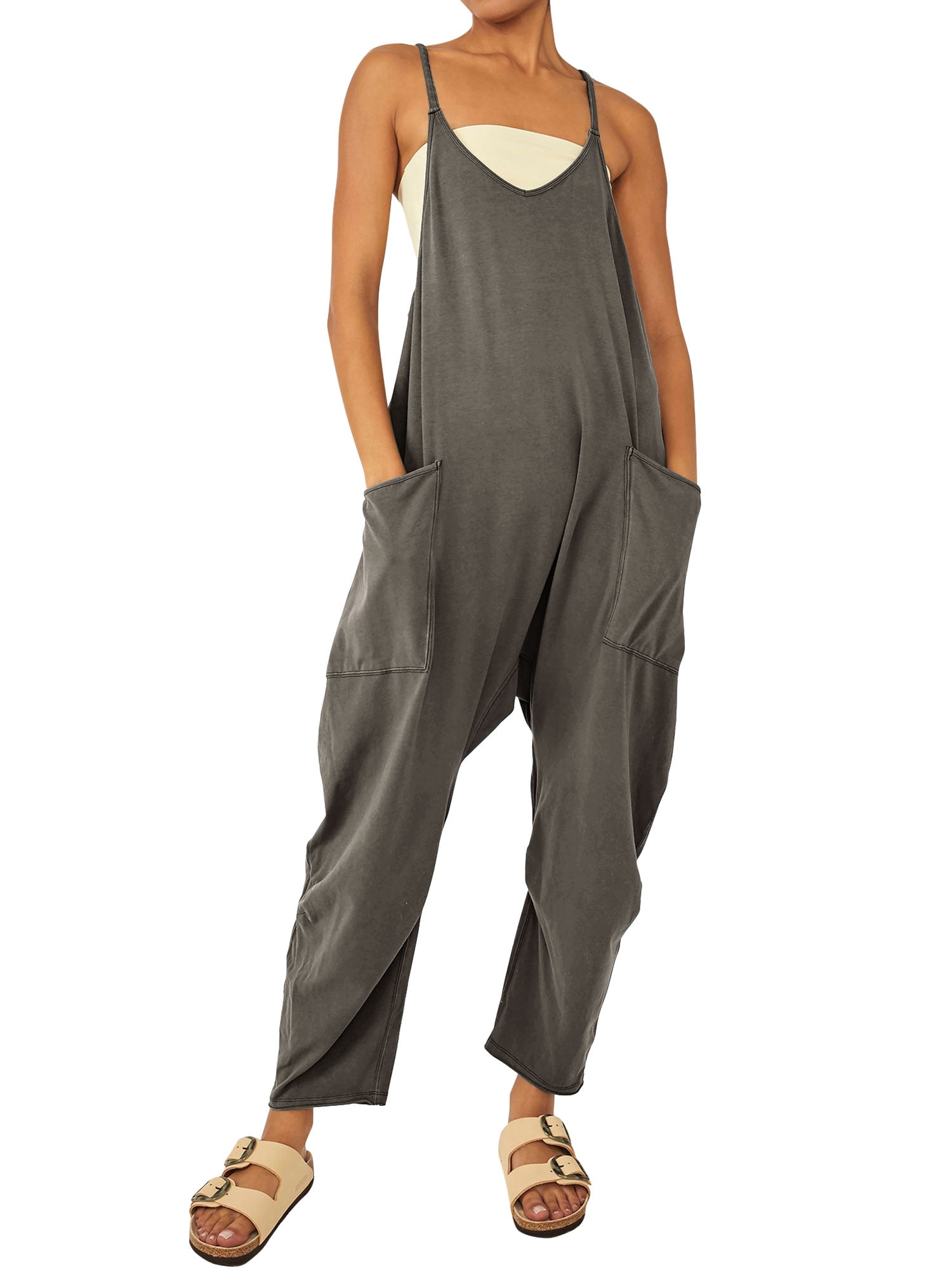 STARVNC Summer Clothes for Women: Classy Solid Color V Neck Sleeveless ...