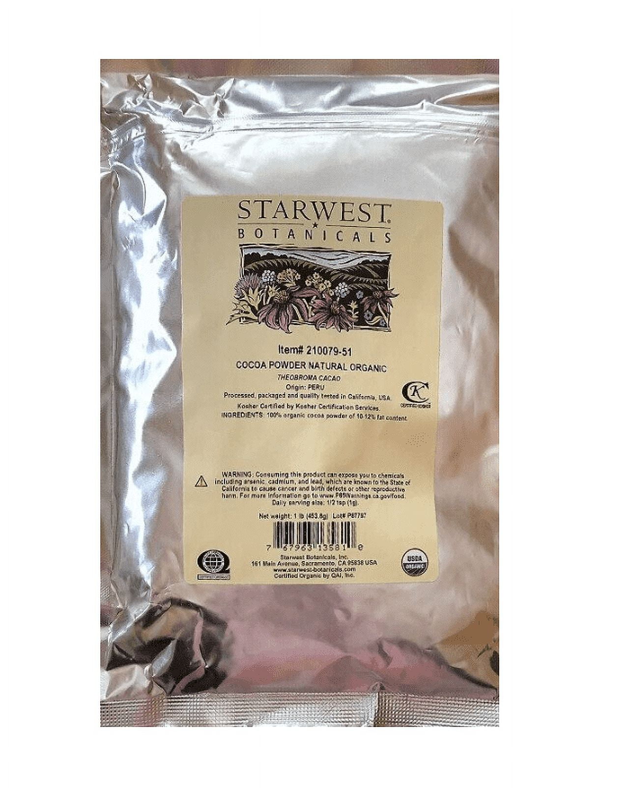 STARWEST COCOA POWDER NATURAL ORGANIC 1 LB - Walmart.com