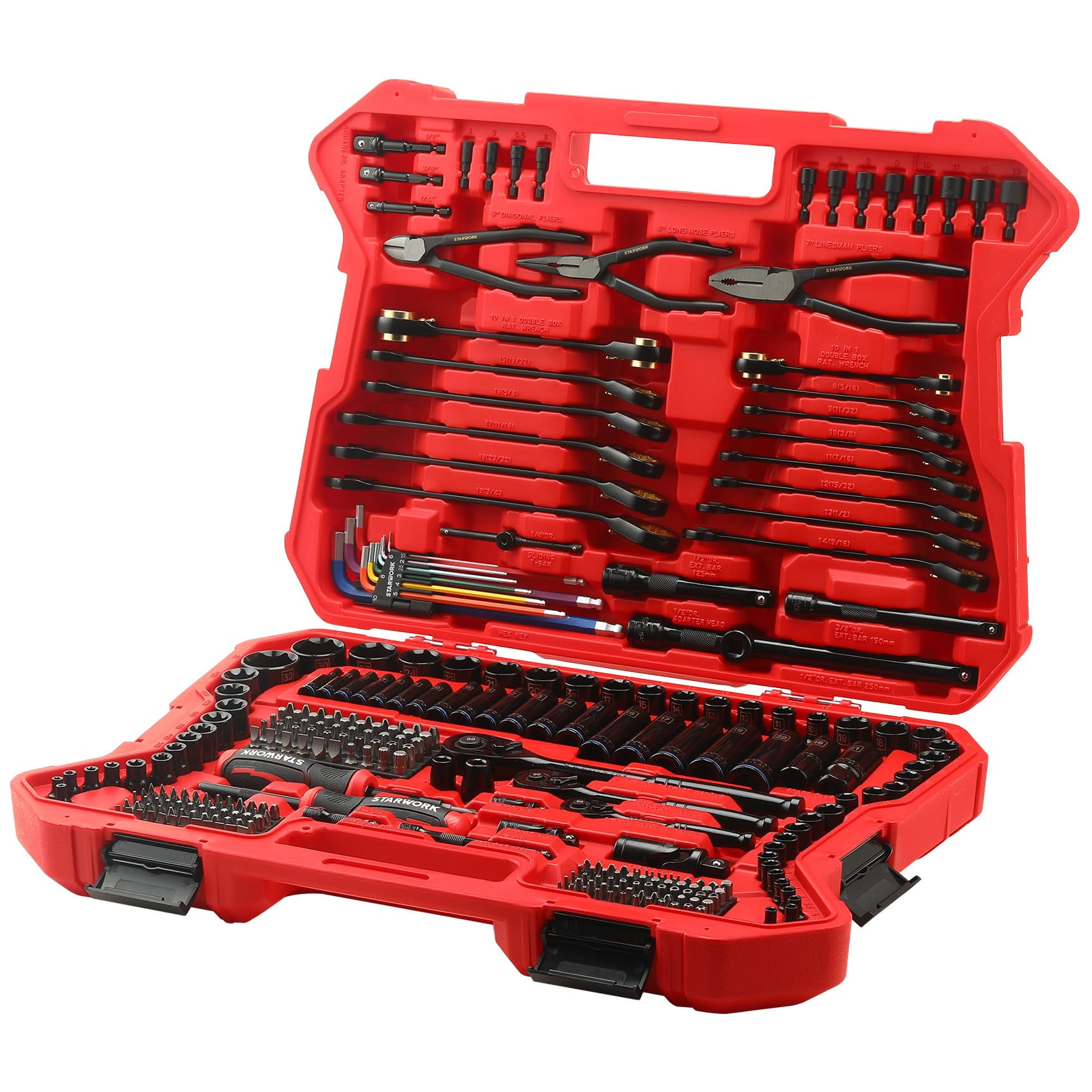 STARWORK TRUE MECHANIC™ 305-Piece Mechanics Tool Set, 120T, 2-IN-1 ...