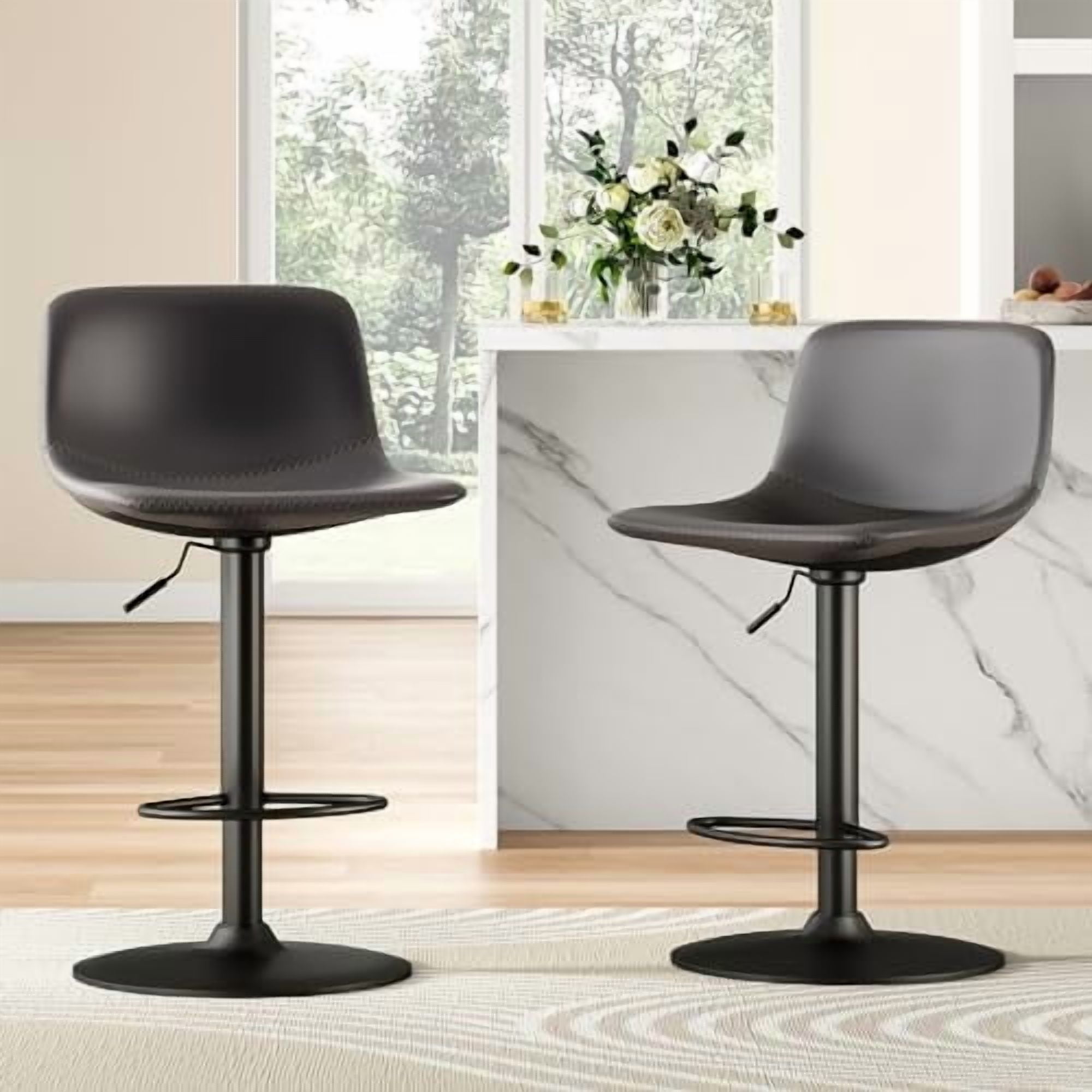 STARY Adjustable Bar Stools Set of 2, Modern Swivel Bar Stools, Bar ...