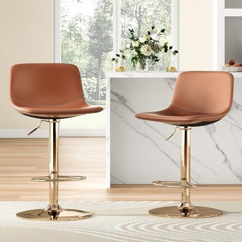 STARY Adjustable Bar Stools Set of 2, Modern Swivel Bar Stools, Bar ...